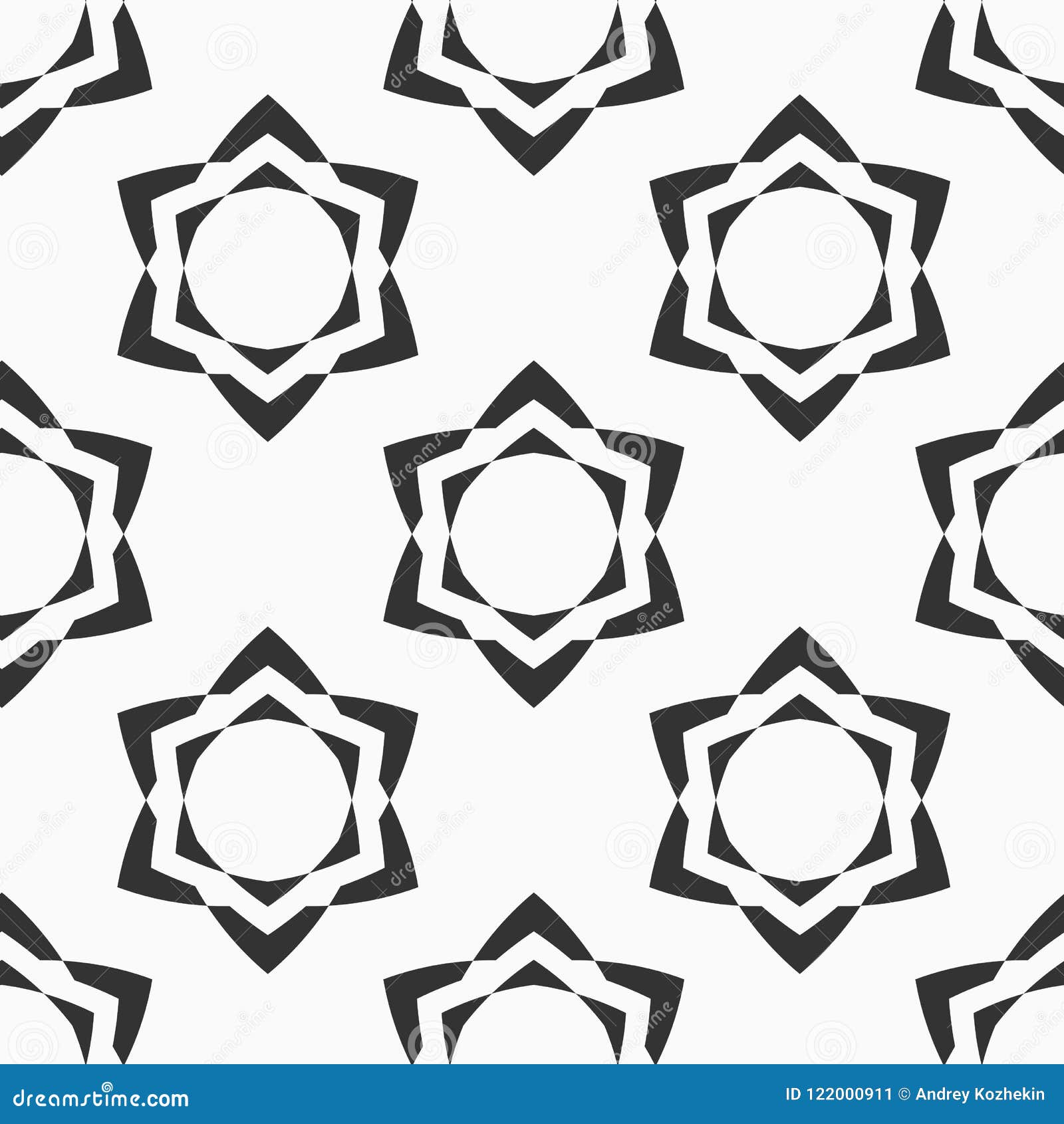 Abstract Seamless Pattern of Six-pointed Stars. Stock Vector ...