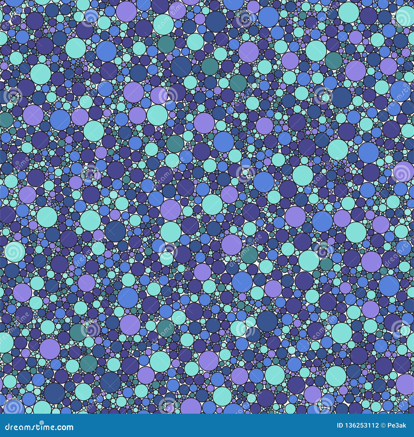 Abstract Seamless Pattern Small Blue Circles Texture Background Stock ...