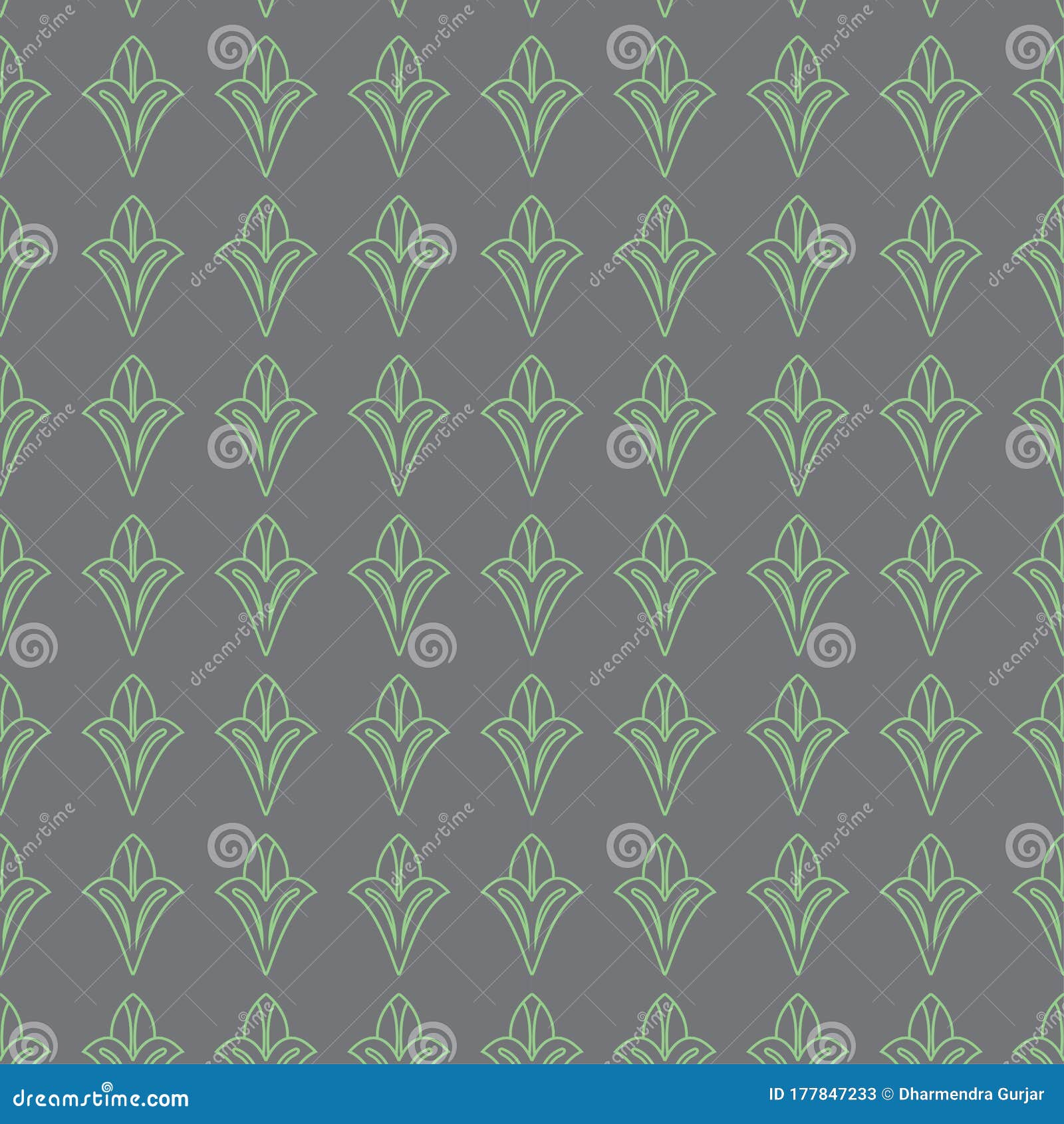 An Abstract Seamless Pattern with Small Flower Outline. Simple Endless ...
