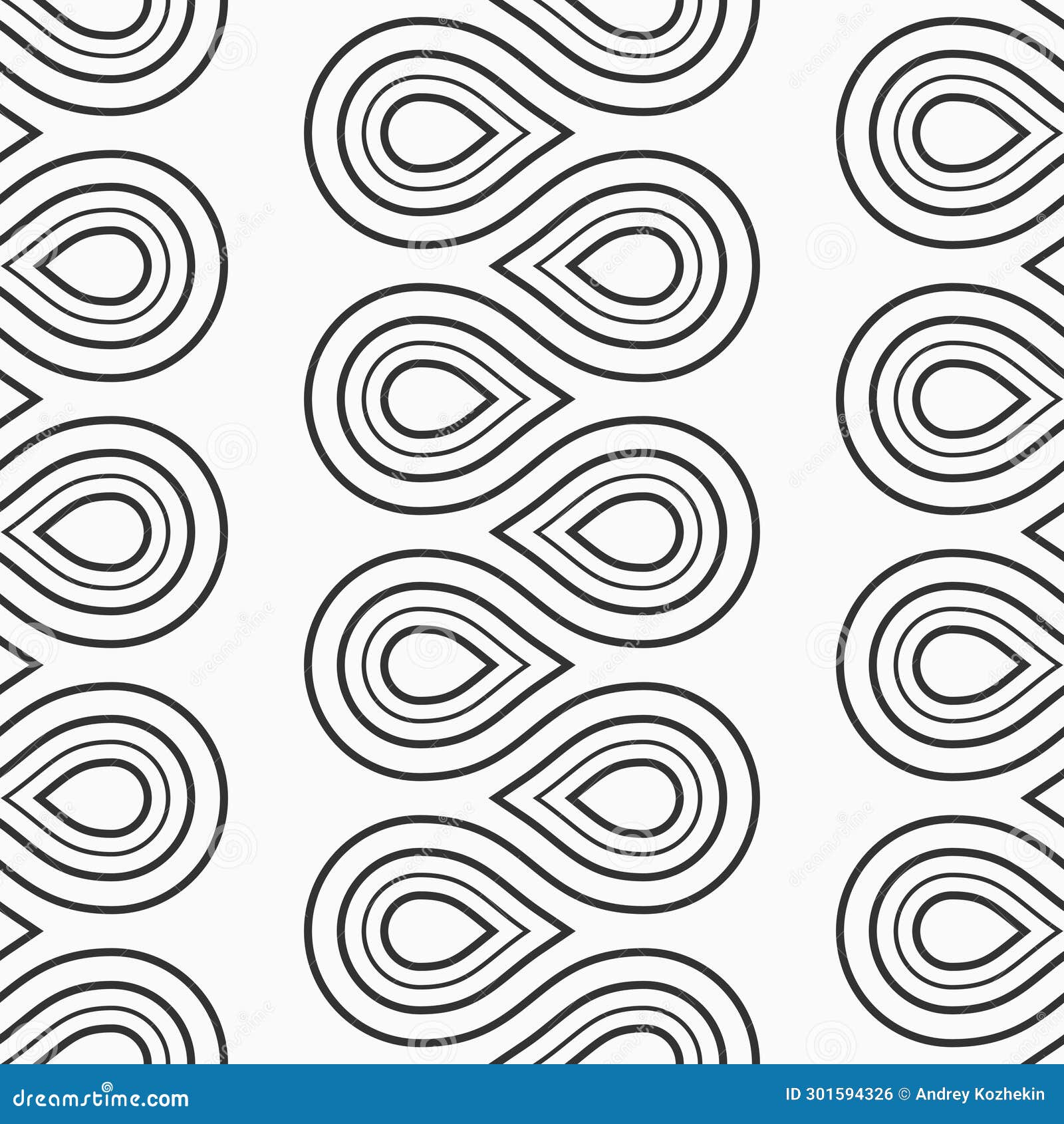 Abstract Seamless Pattern with Smooth Lines, Curves. Zigzag Smooth ...