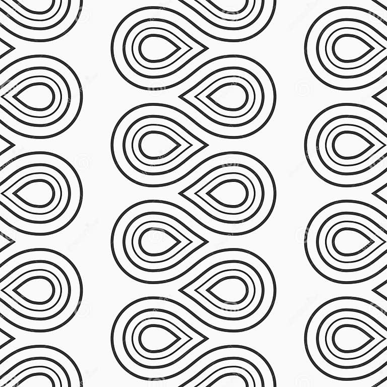 Abstract Seamless Pattern with Smooth Lines, Curves. Zigzag Smooth ...