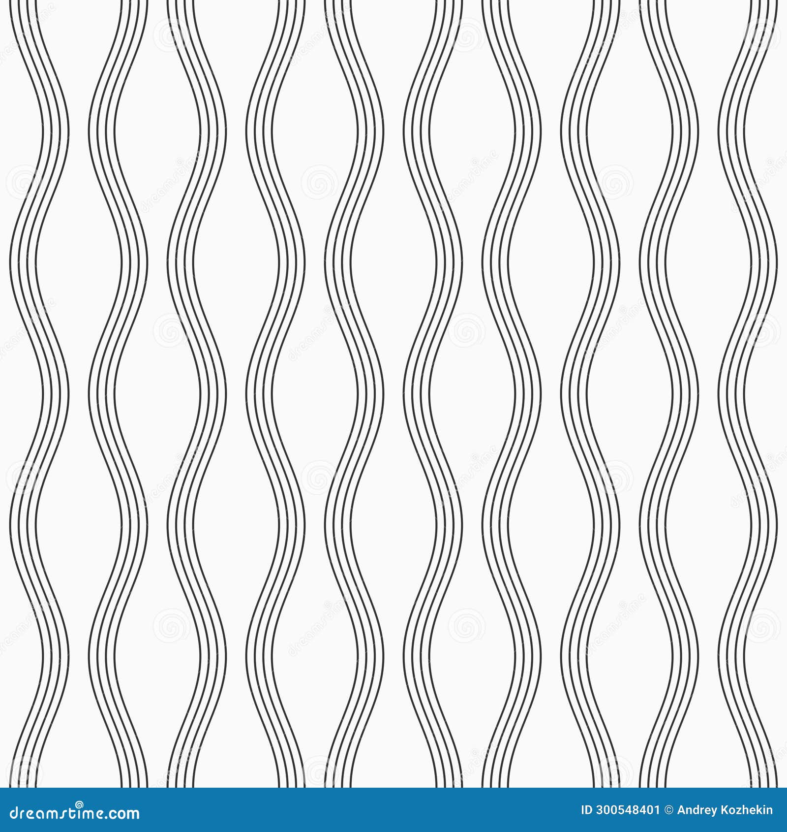 Abstract Seamless Pattern with Smooth Thin Wavy Lines, Curves Stock ...