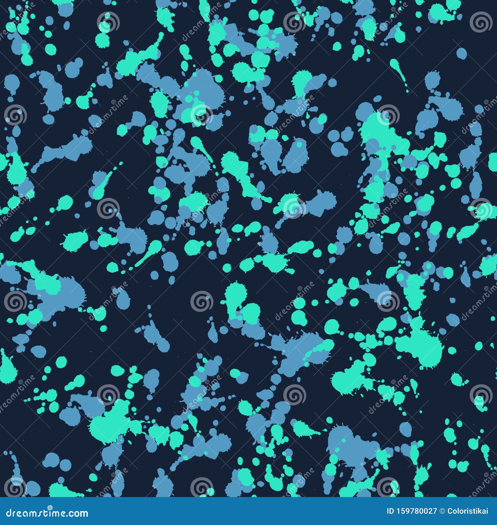 Abstract Seamless Pattern Space on Blue Background Stock Illustration ...