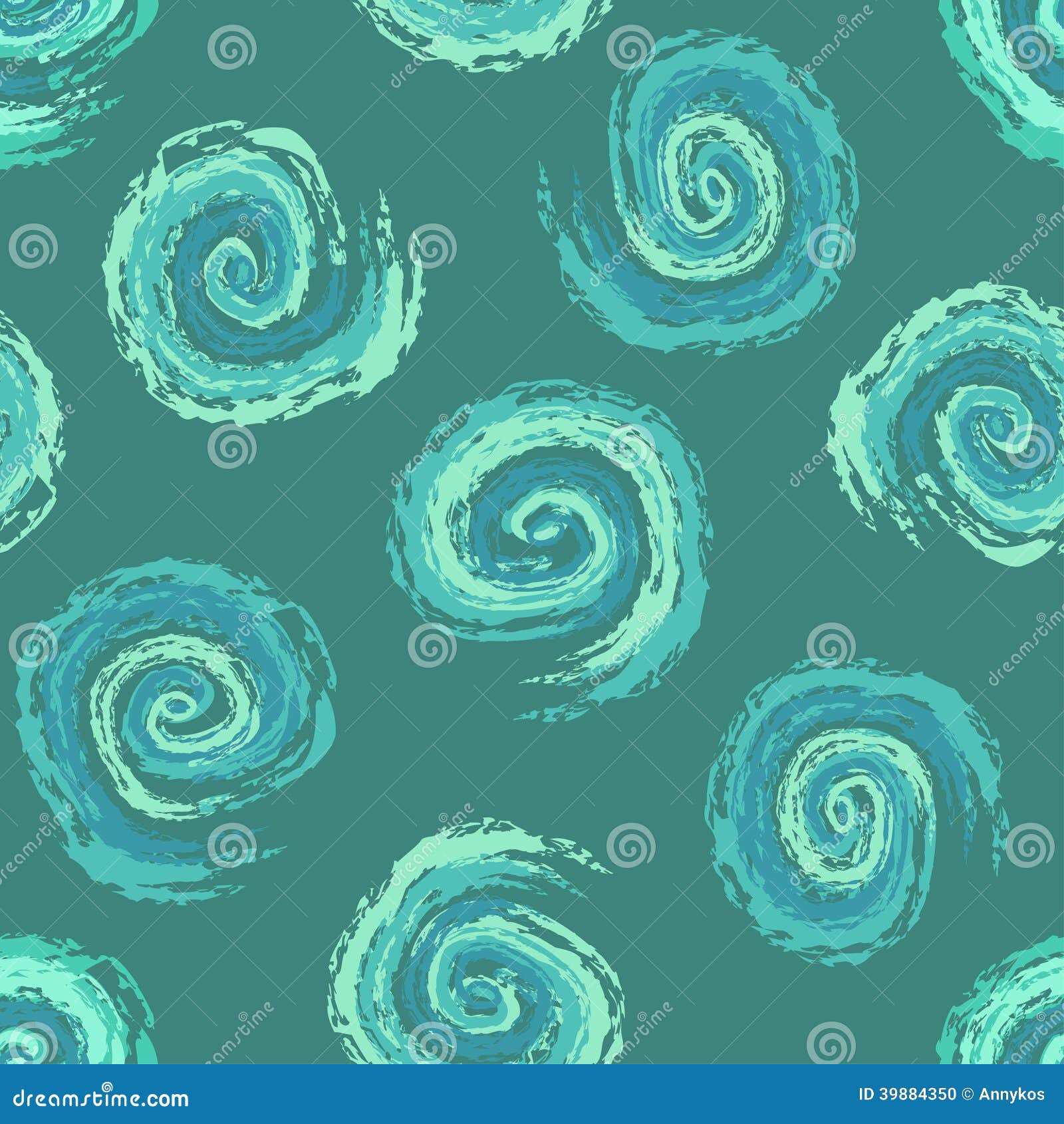 Abstract Seamless Pattern of Spirals Stock Vector - Illustration of ...