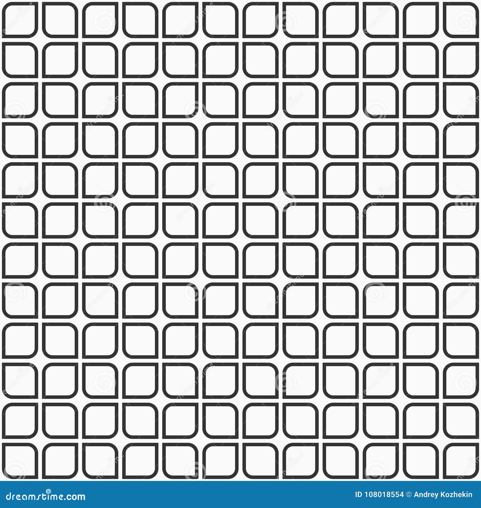 Abstract Seamless Pattern of Squares with Rounded Corners. Stock Vector ...