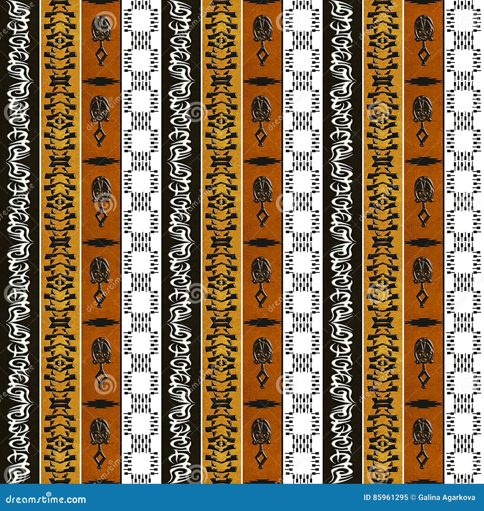 Abstract seamless pattern stock illustration. Illustration of tribal ...