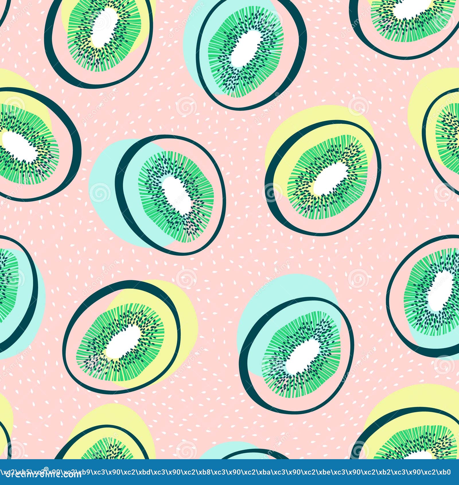 Kiwi. Set Of Posters Of Fruits And Vegetables In A Abstract Draw Design ...