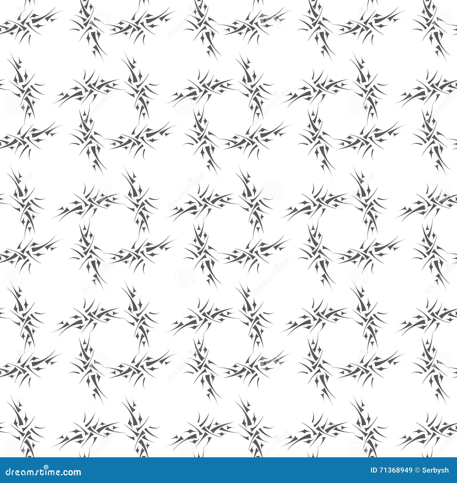 Abstract Seamless Pattern with Stylized Thorns Stock Vector ...