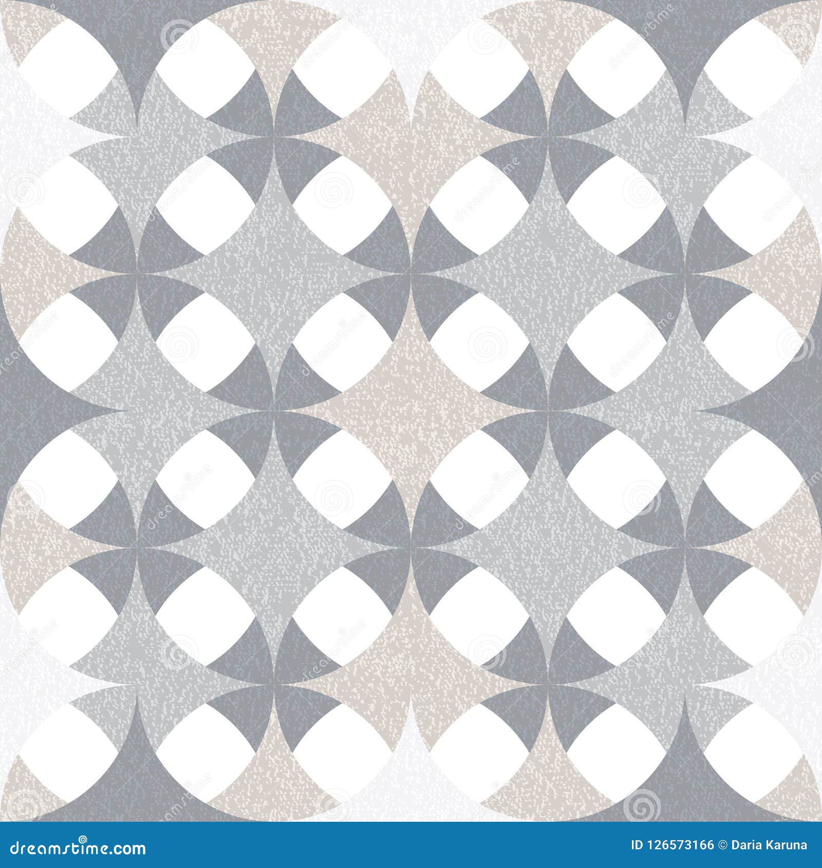 Abstract Seamless Pattern of Superimposed Geometric Shapes. Rounded ...