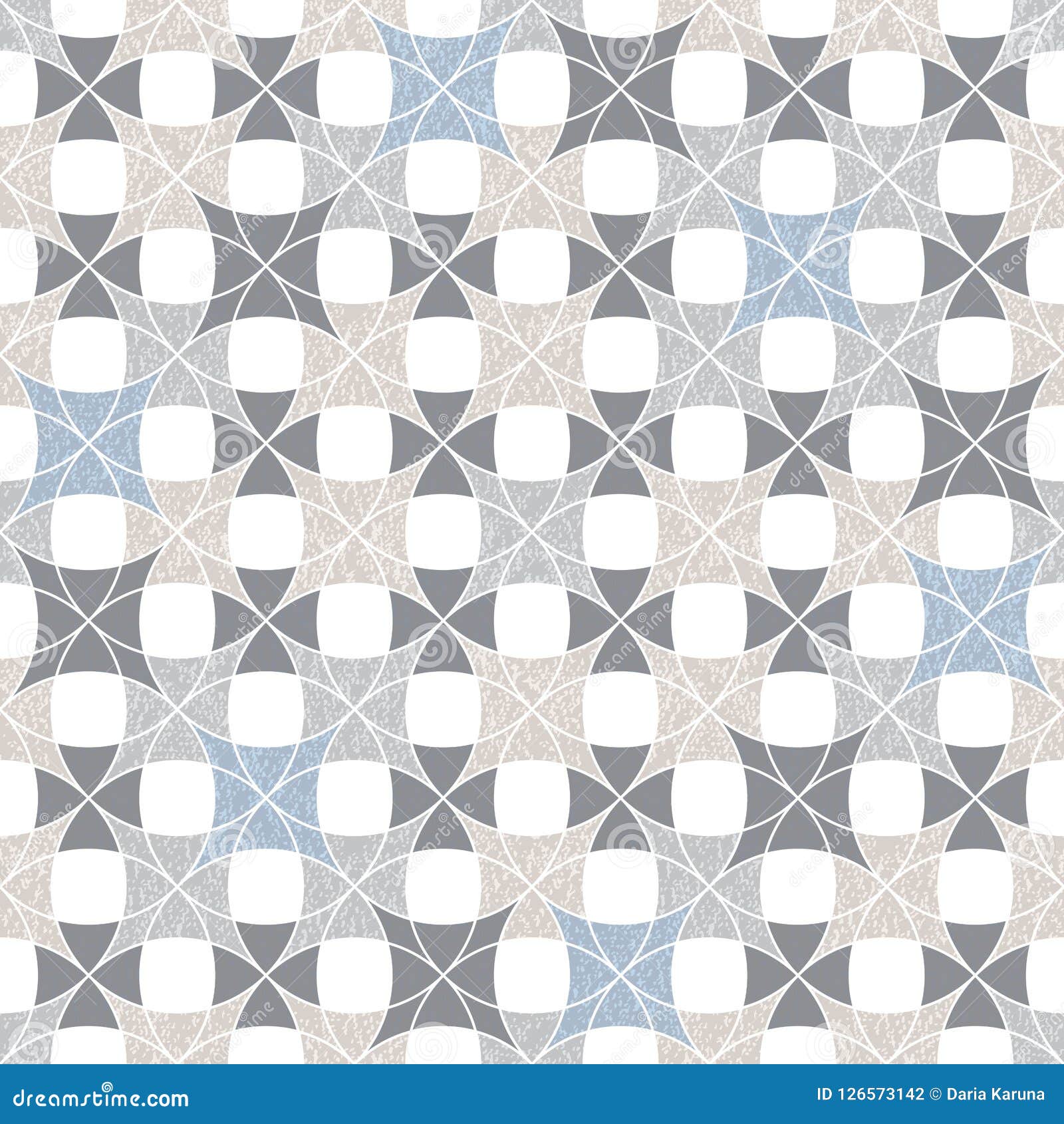 Abstract Seamless Pattern of Superimposed Geometric Shapes. Rounded ...