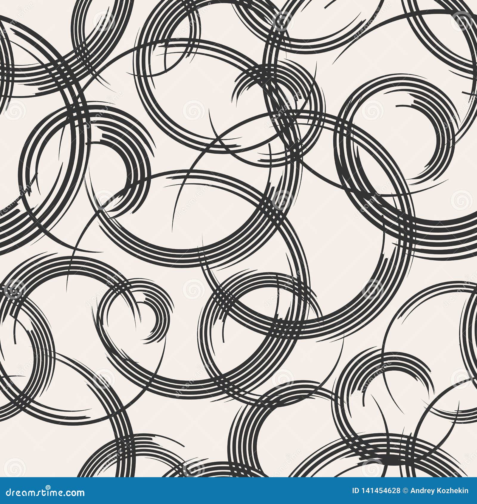Abstract Seamless Pattern of Swirling Lines Stock Vector - Illustration ...