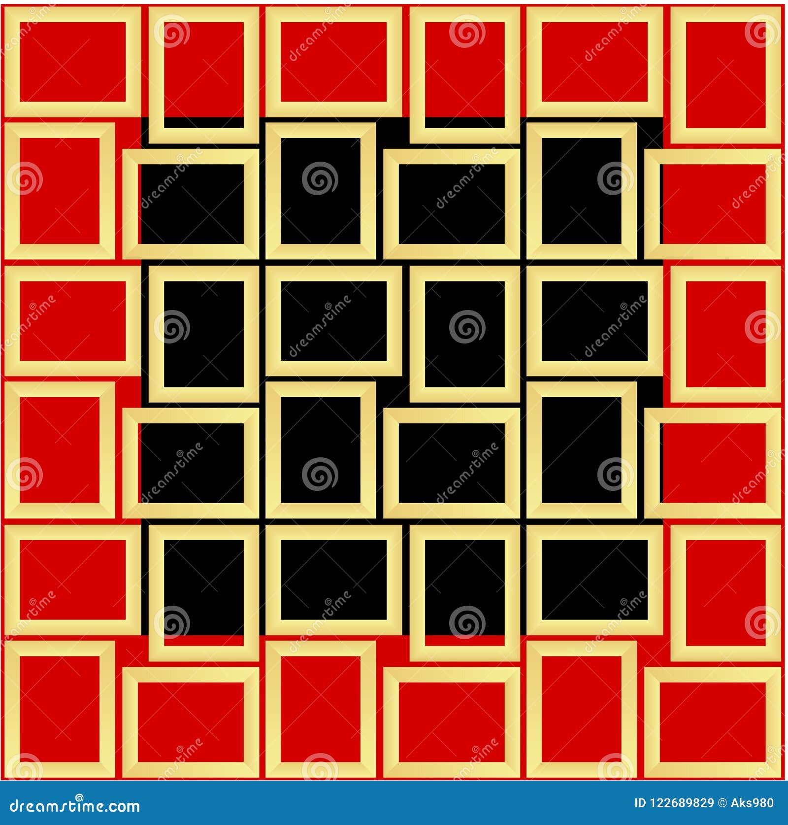 Abstract Seamless Pattern Texture of Golden Rectangular Frames Over ...