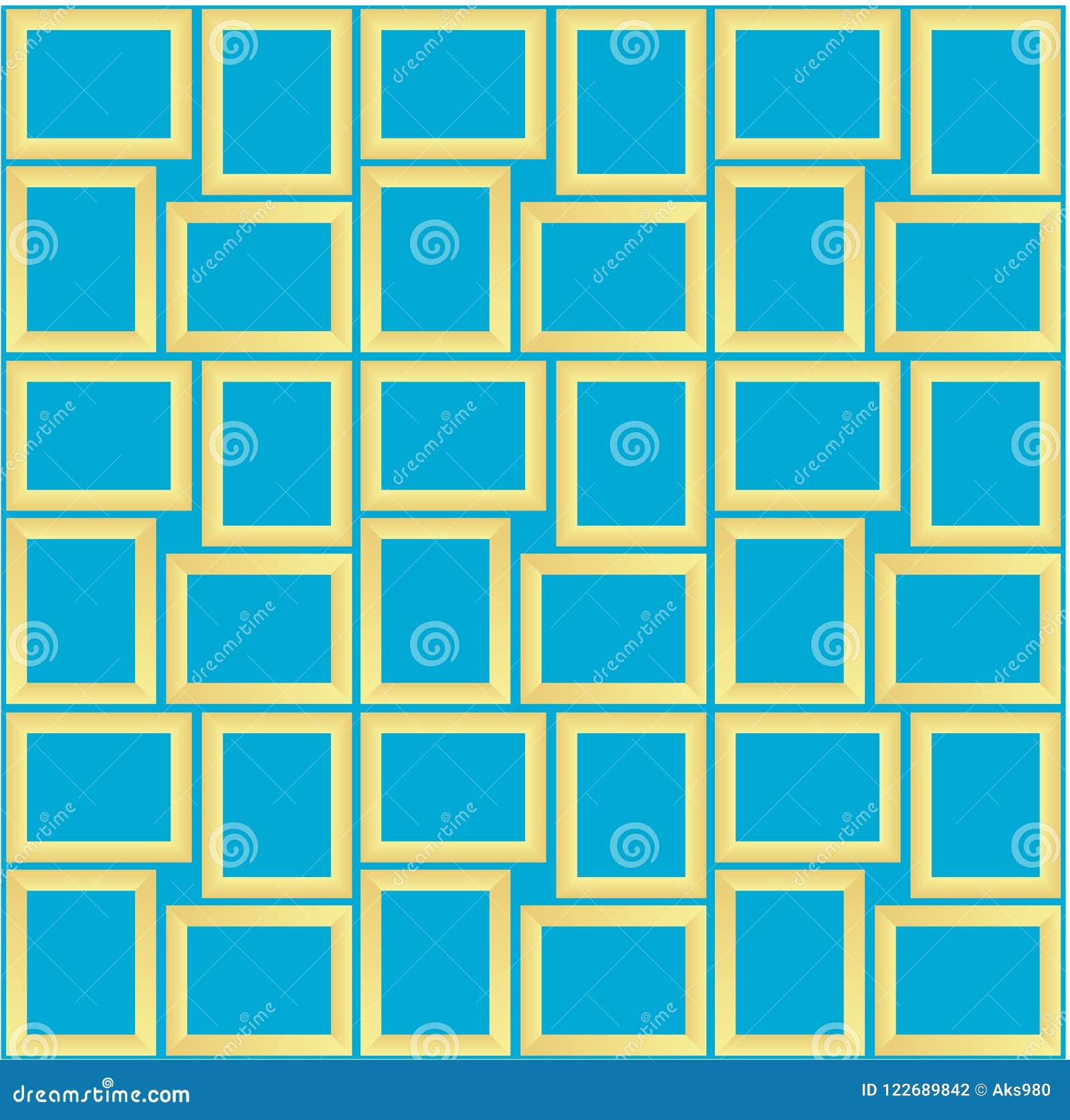 Abstract Seamless Pattern Texture of Golden Rectangular Frames Over Sky ...