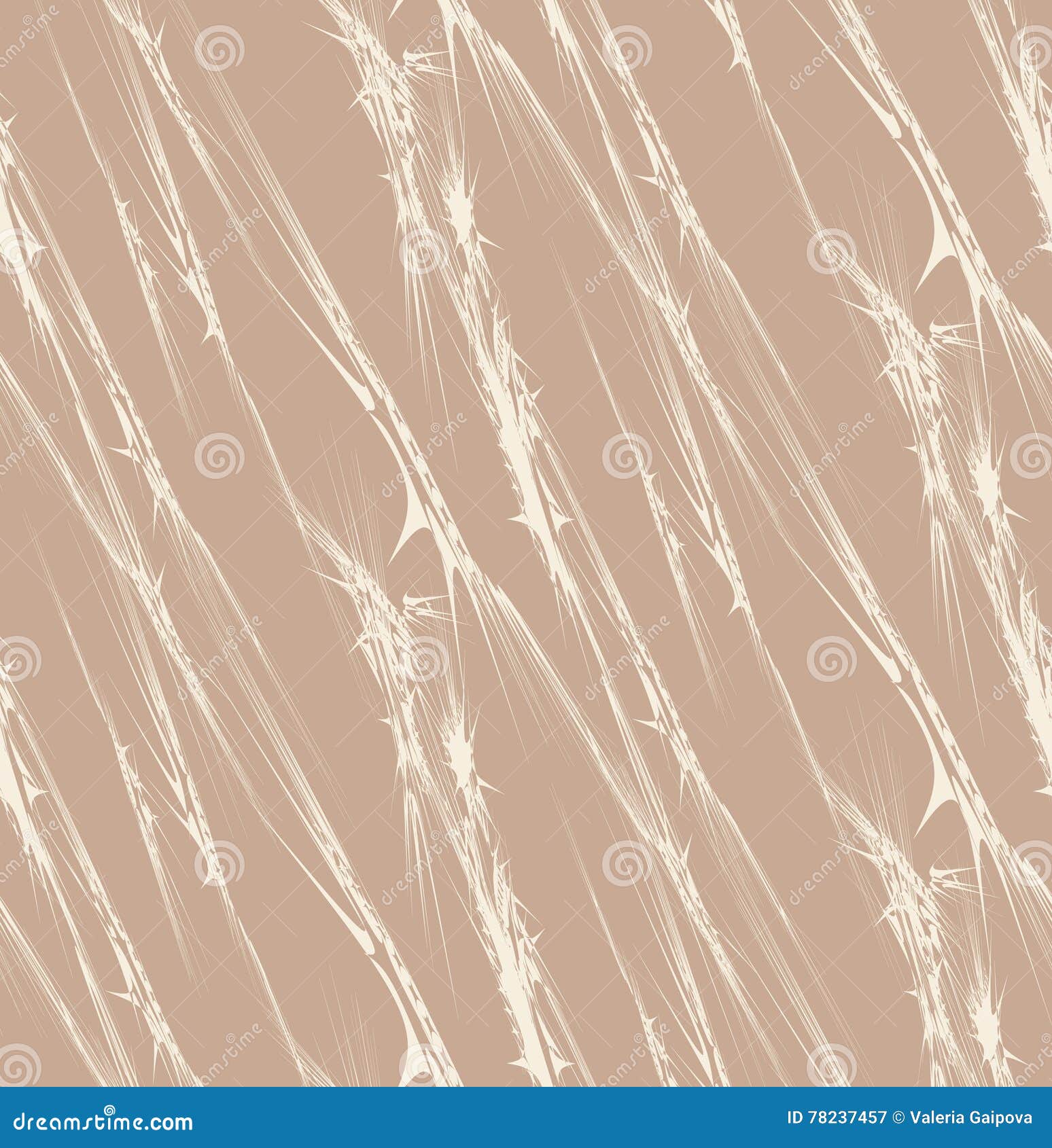 Abstract Seamless Pattern with Thorns. Stock Vector - Illustration of ...