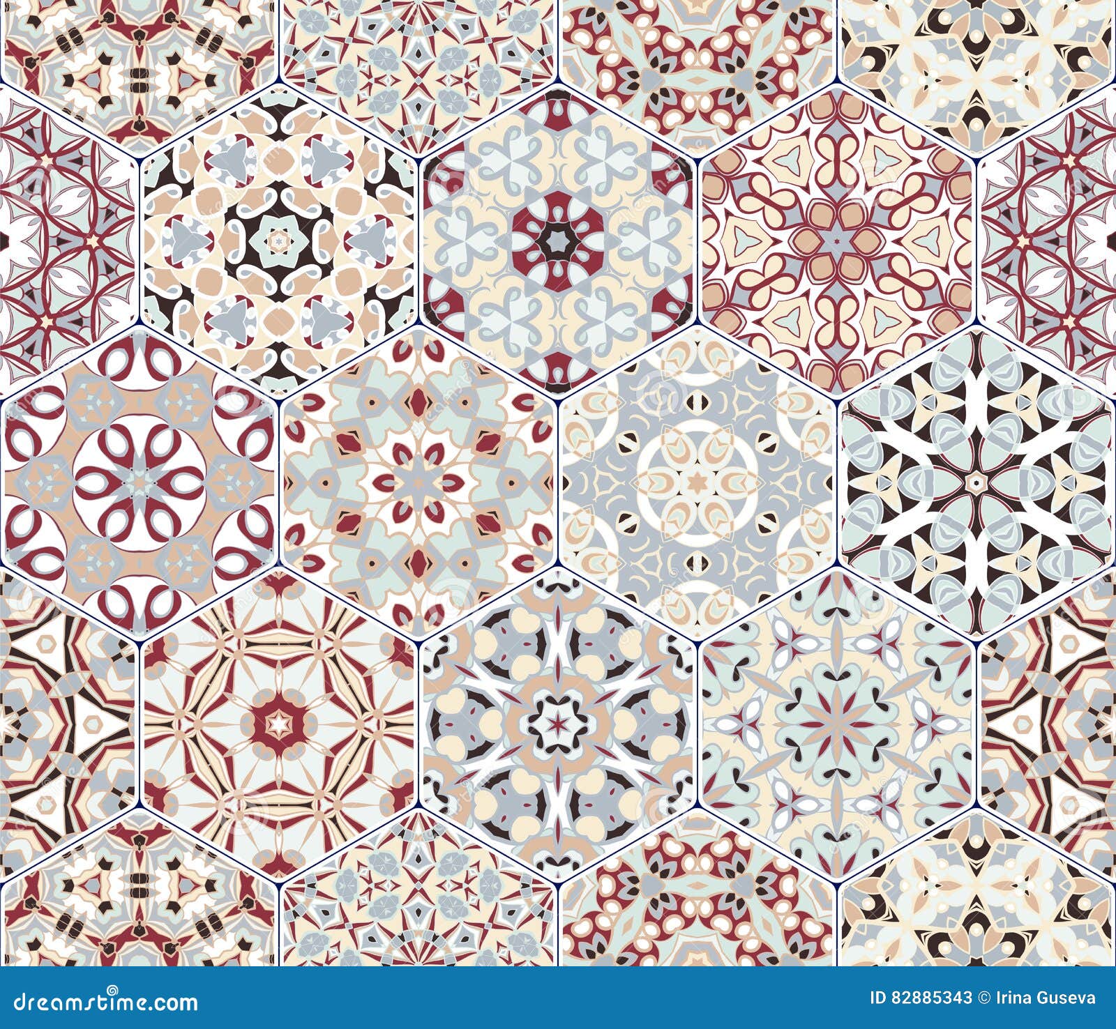 Abstract Seamless Pattern Tiles Stock Vector - Illustration of ...