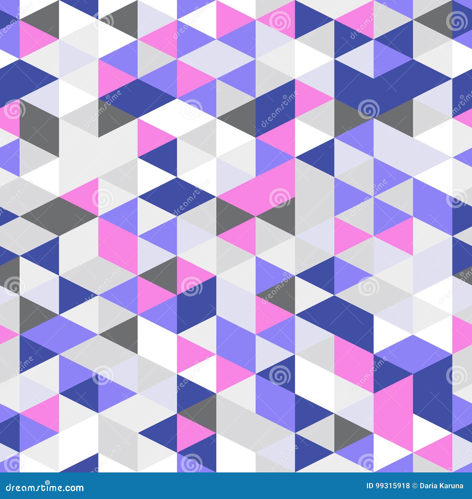 Abstract Seamless Pattern of Triangles. Contrasting Colors Stock Vector ...