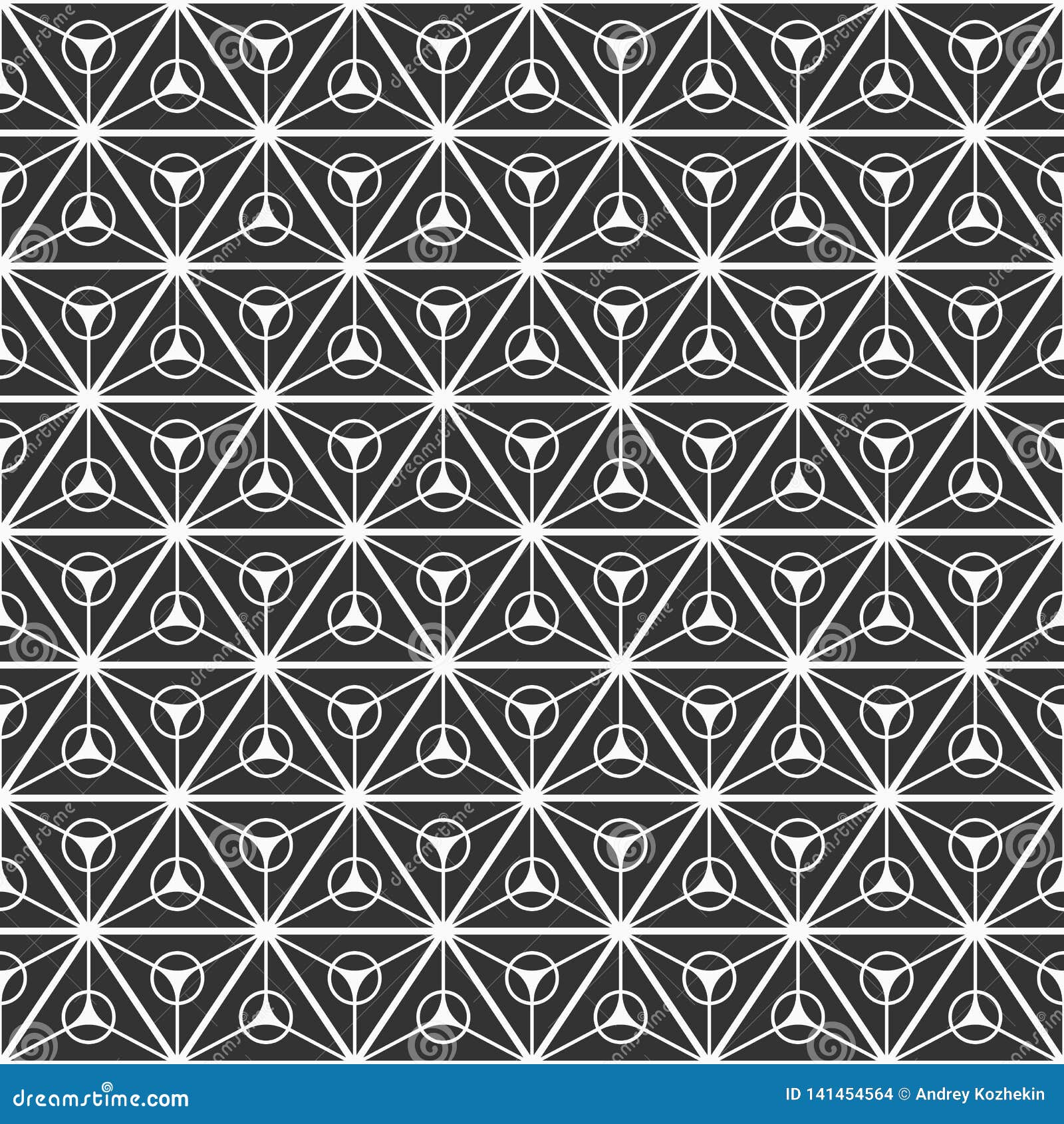 Abstract Seamless Pattern of Triangles Divided into Three Equal Parts ...