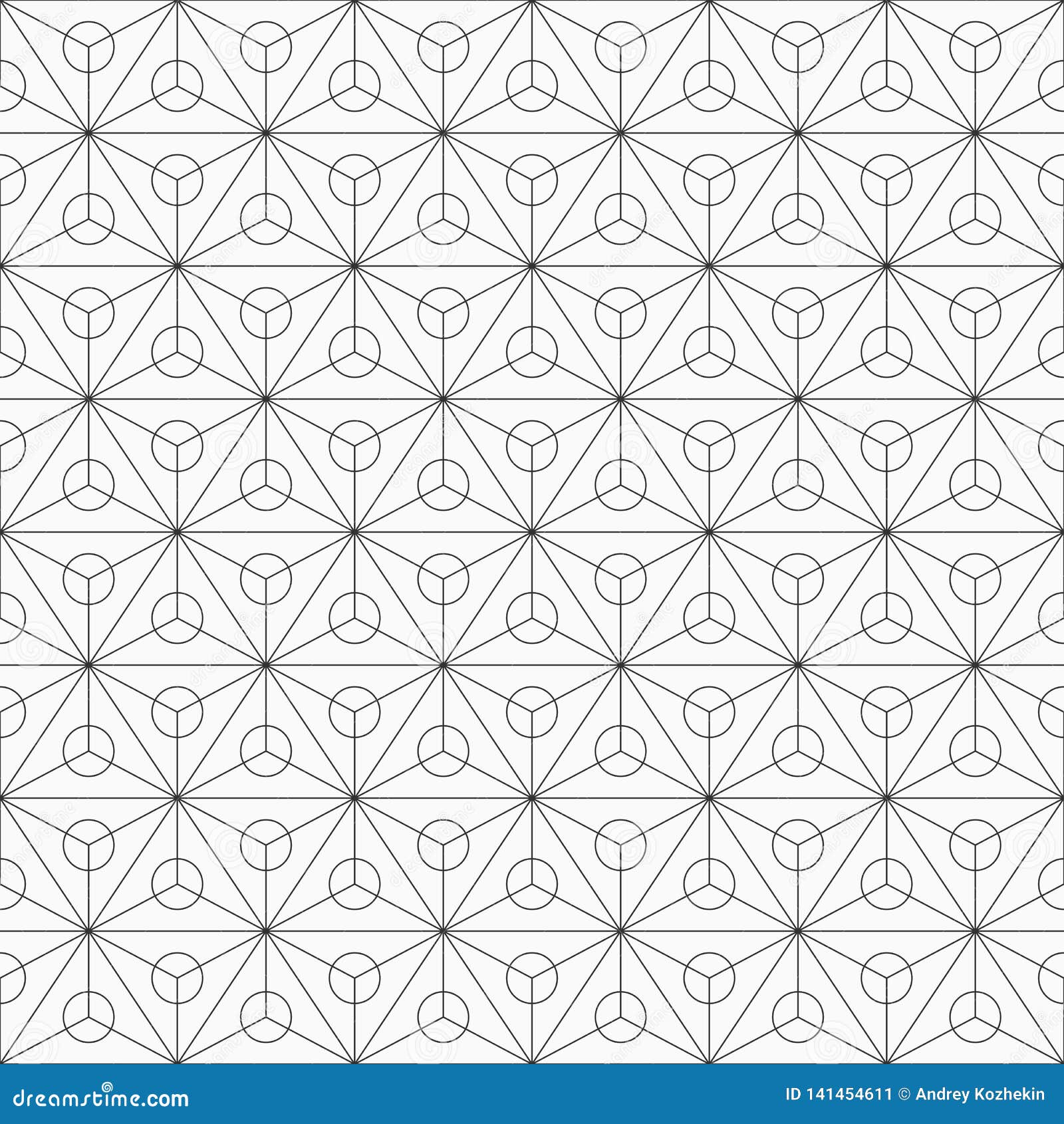 Abstract Seamless Pattern of Triangles Divided into Three Equal Parts ...