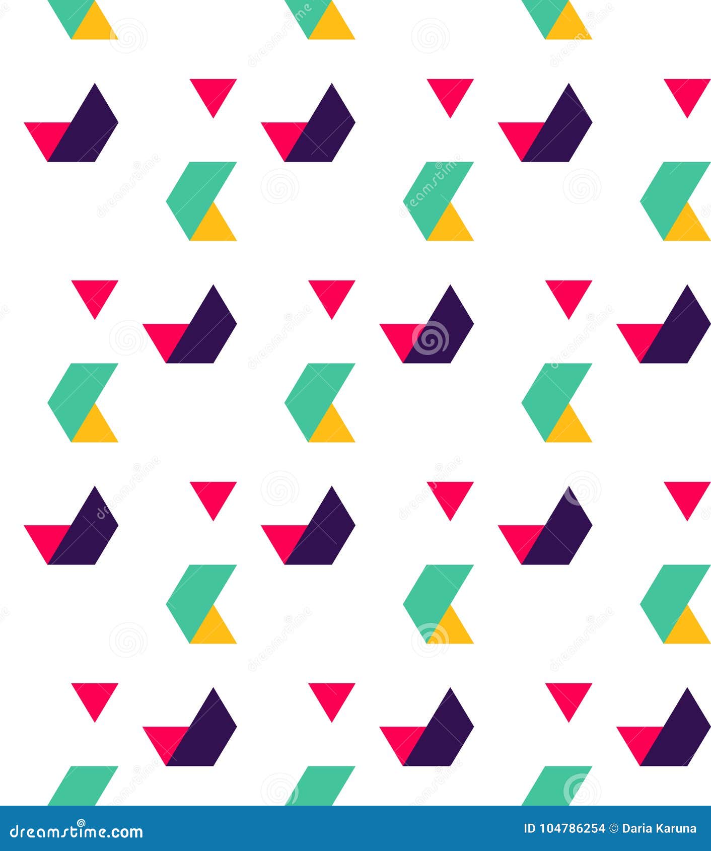 Abstract Seamless Pattern of Triangles. Movement of Geometric Forms ...