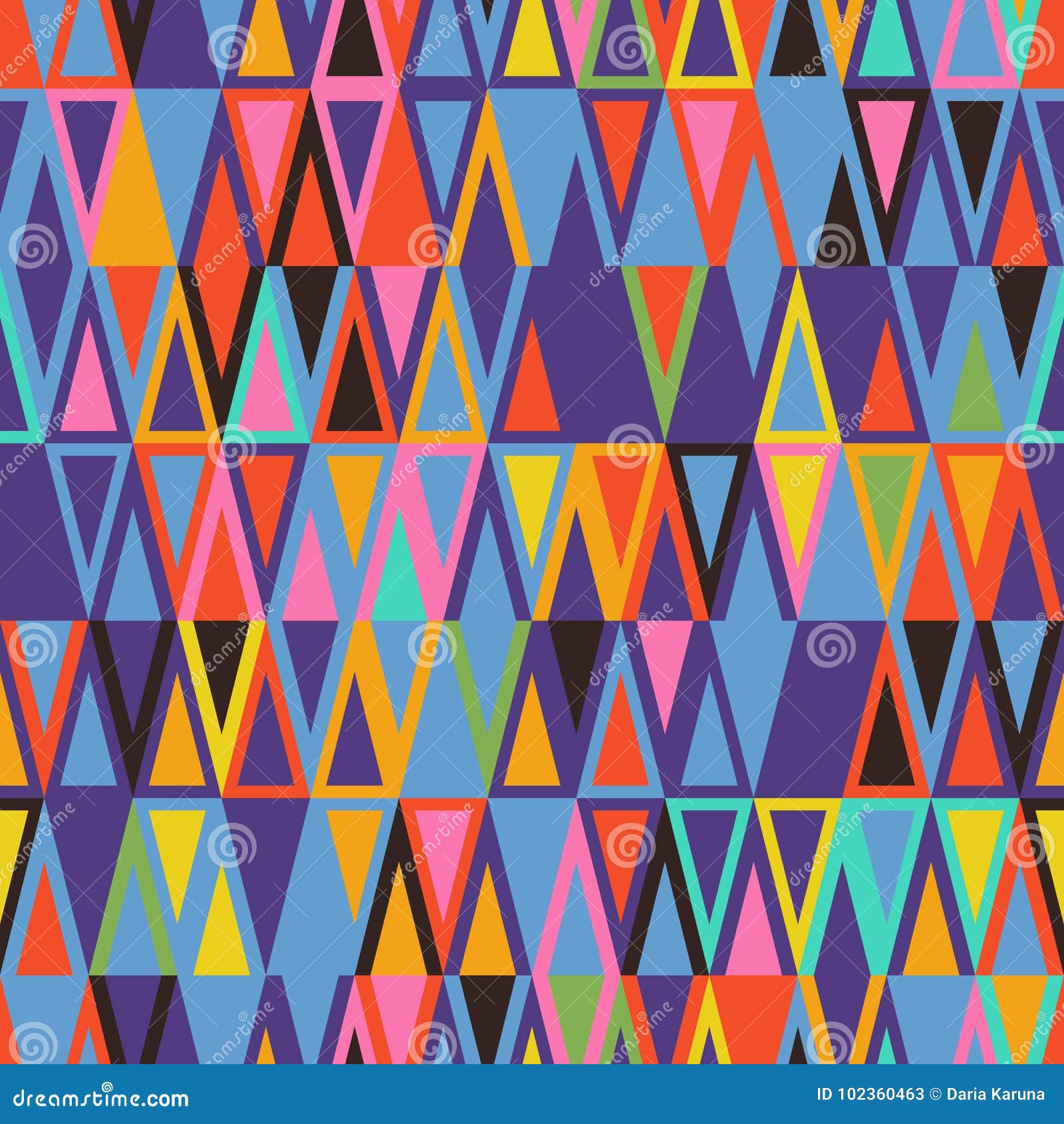 Abstract Seamless Pattern of Triangles. the Original Building of ...