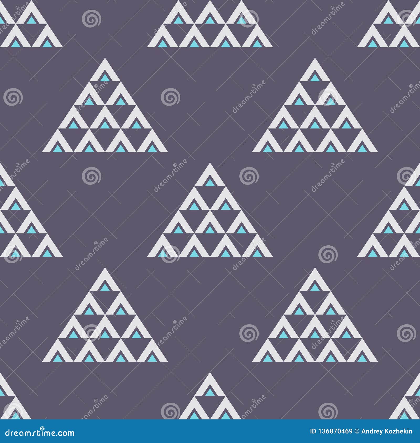 Abstract Seamless Pattern of Triangles. Repeating Geometric Tiles Stock ...