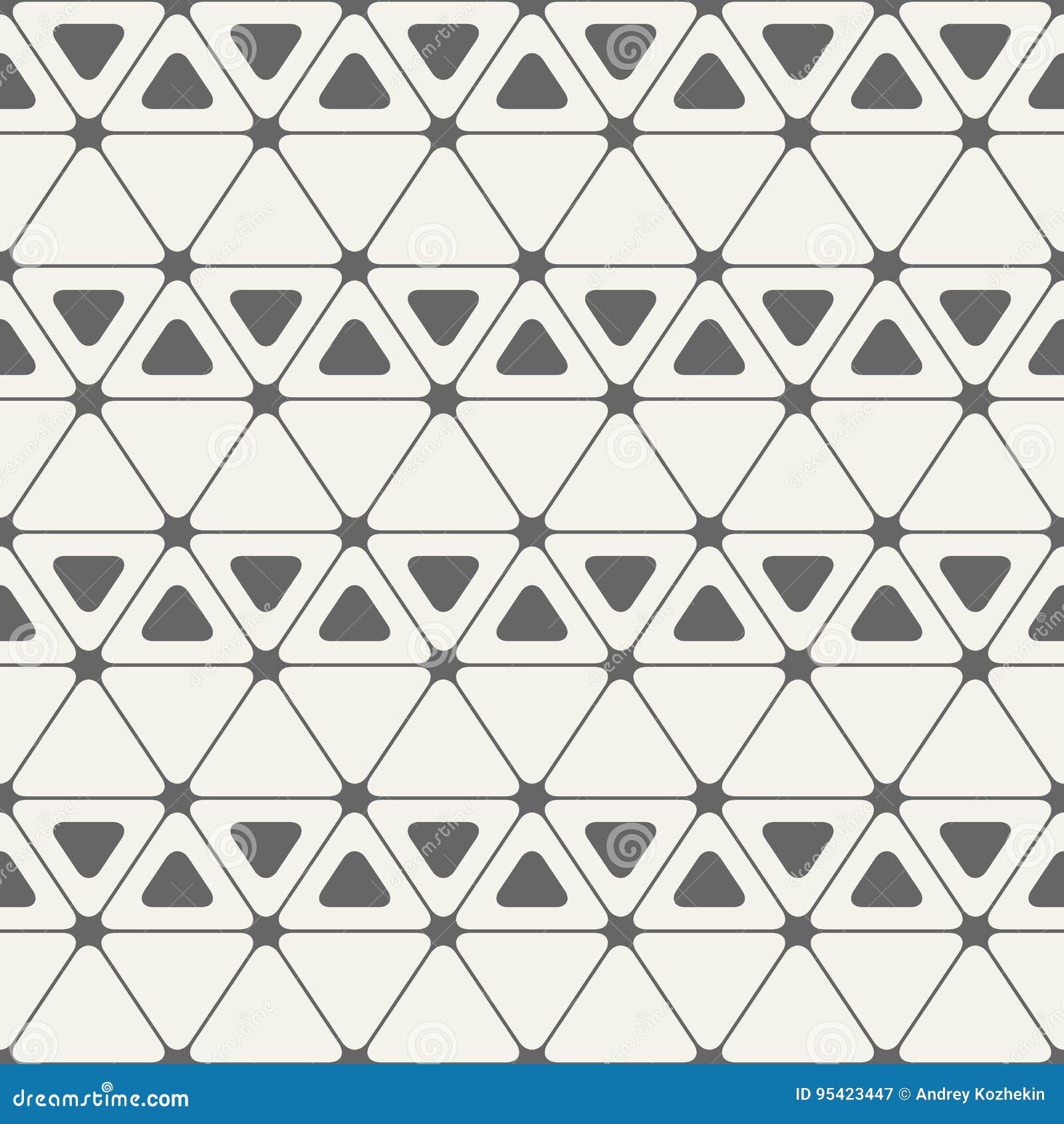 Abstract Seamless Pattern. Triangles with Rounded Corners Stock Vector ...