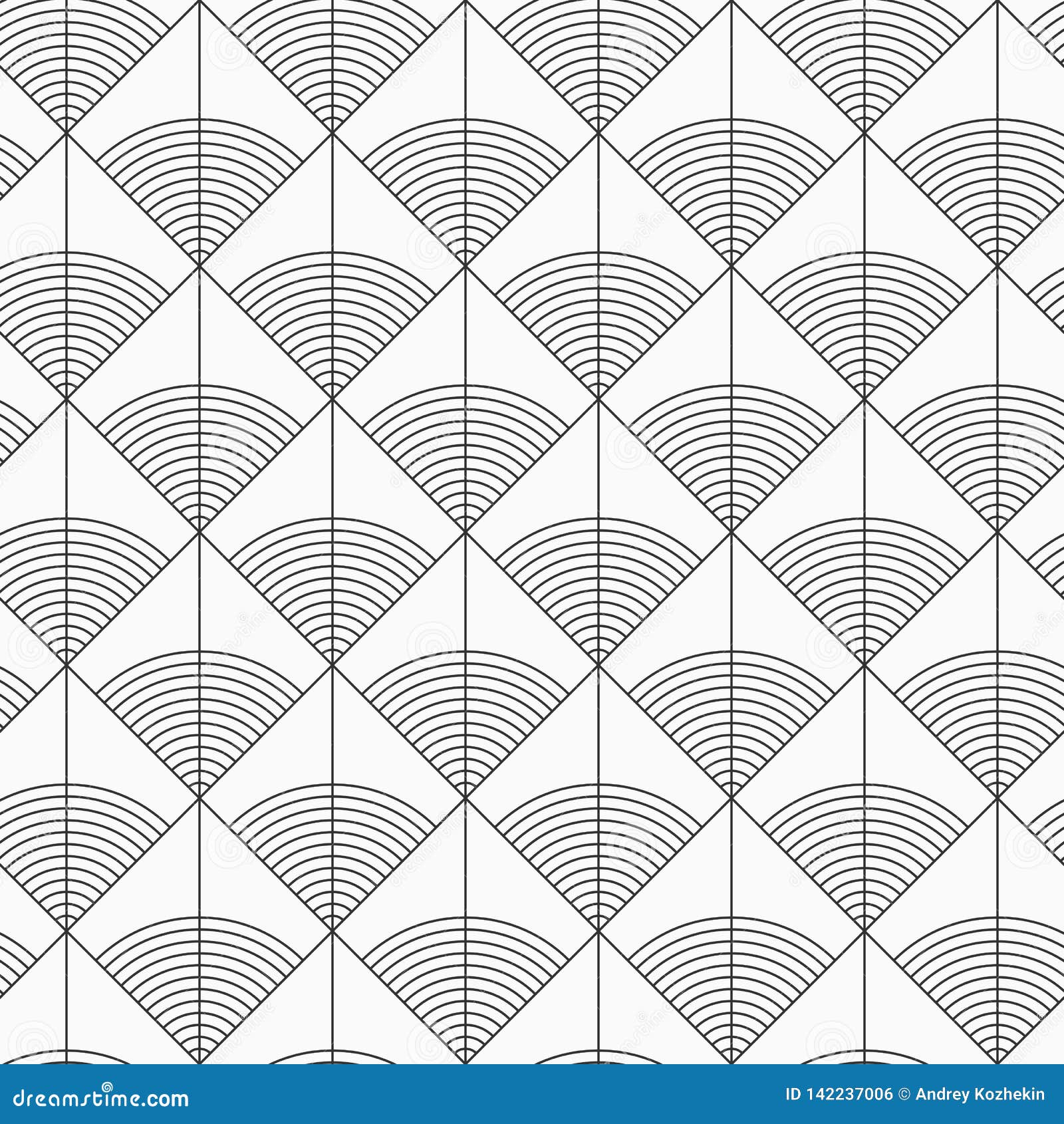 Abstract Seamless Pattern of of Triangles with Rounded Lines Inside ...