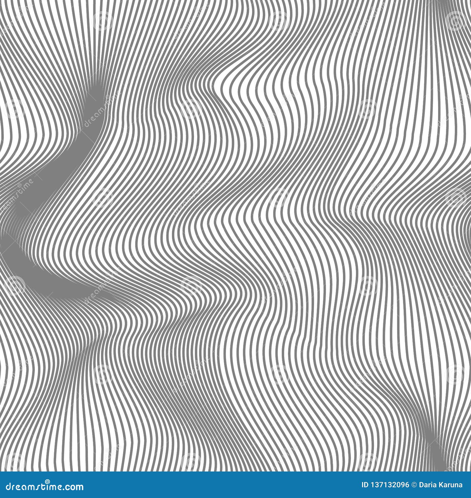 Abstract Seamless Pattern of Undulating Shapes. the Illusion of ...