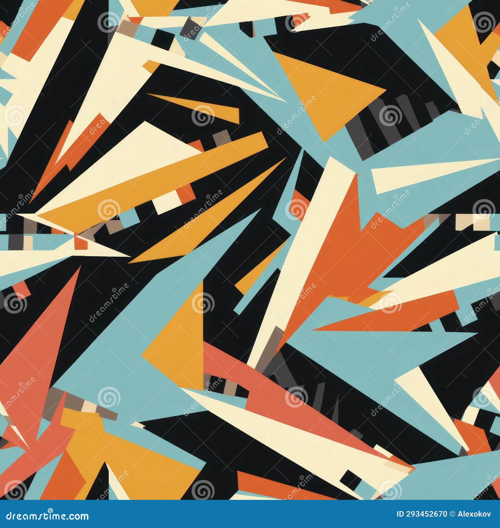 Abstract Seamless Pattern in Urban Colors with Sharp Angles AI ...
