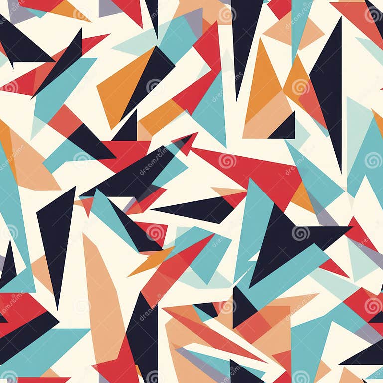 Abstract Seamless Pattern in Urban Colors with Sharp Angles AI ...