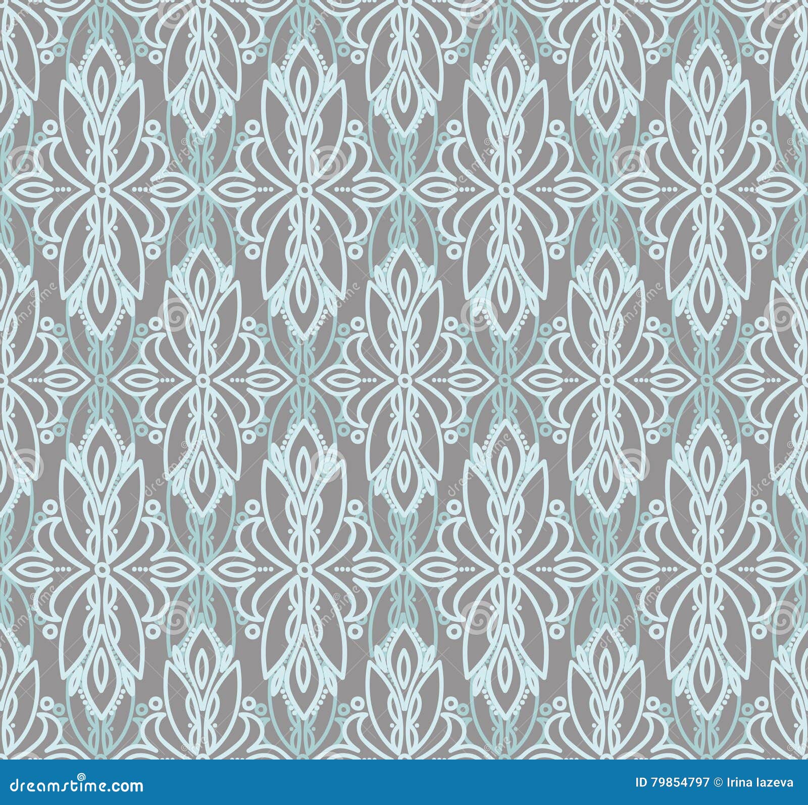 Abstract Seamless Pattern in Victorian Style Stock Vector ...