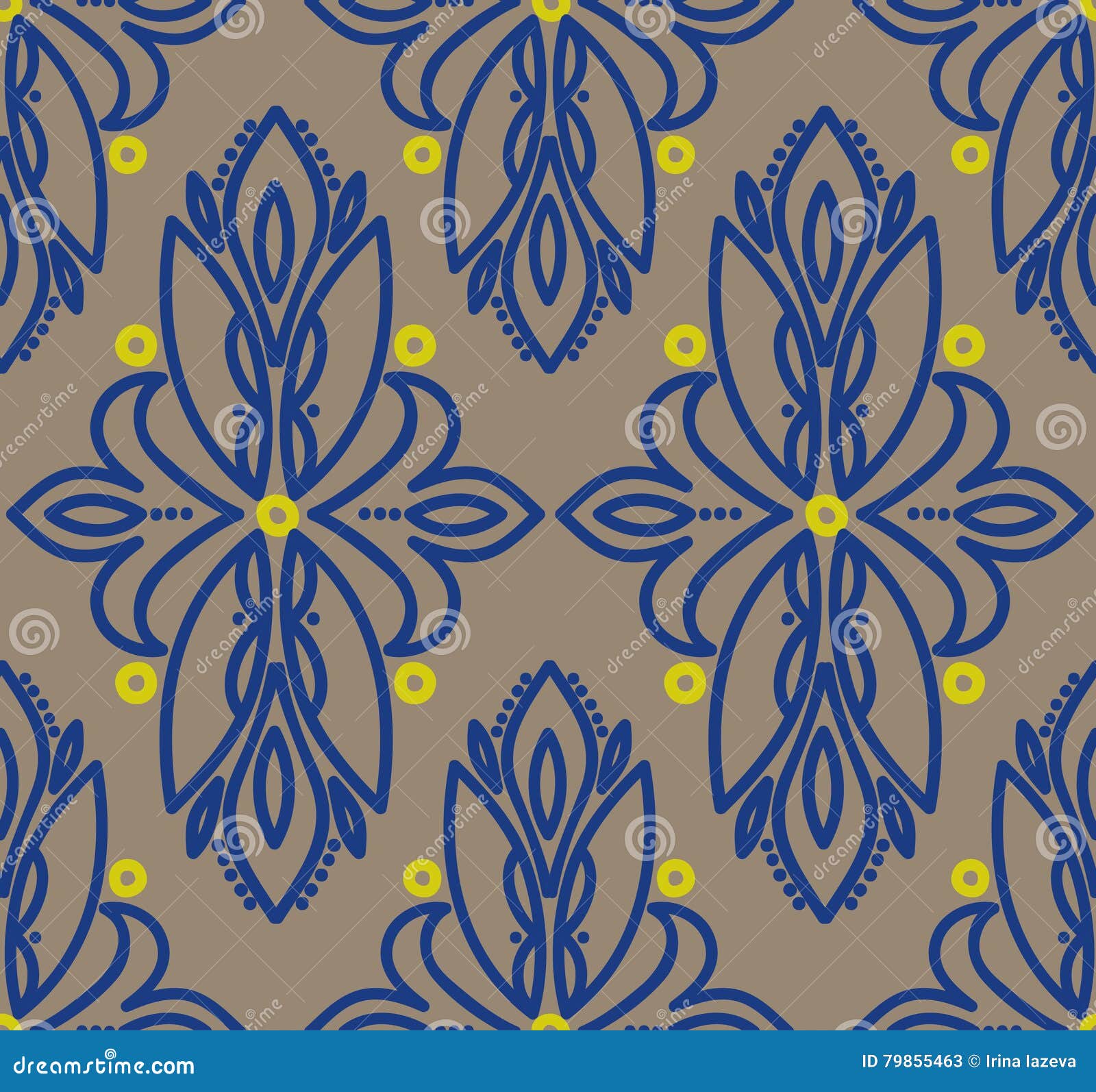Abstract Seamless Pattern in Victorian Style Stock Vector ...