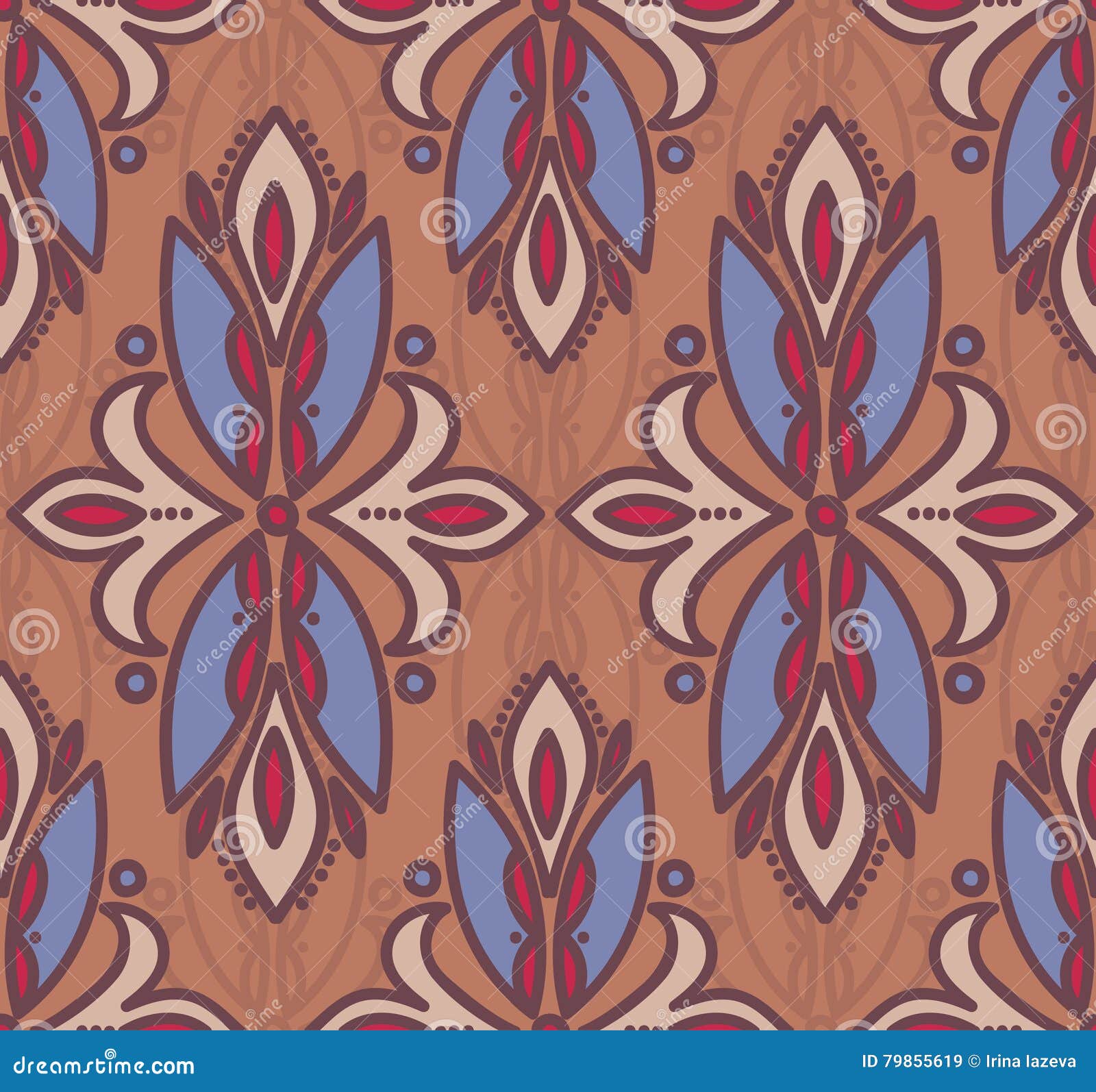 Abstract Seamless Pattern in Victorian Style Stock Vector ...