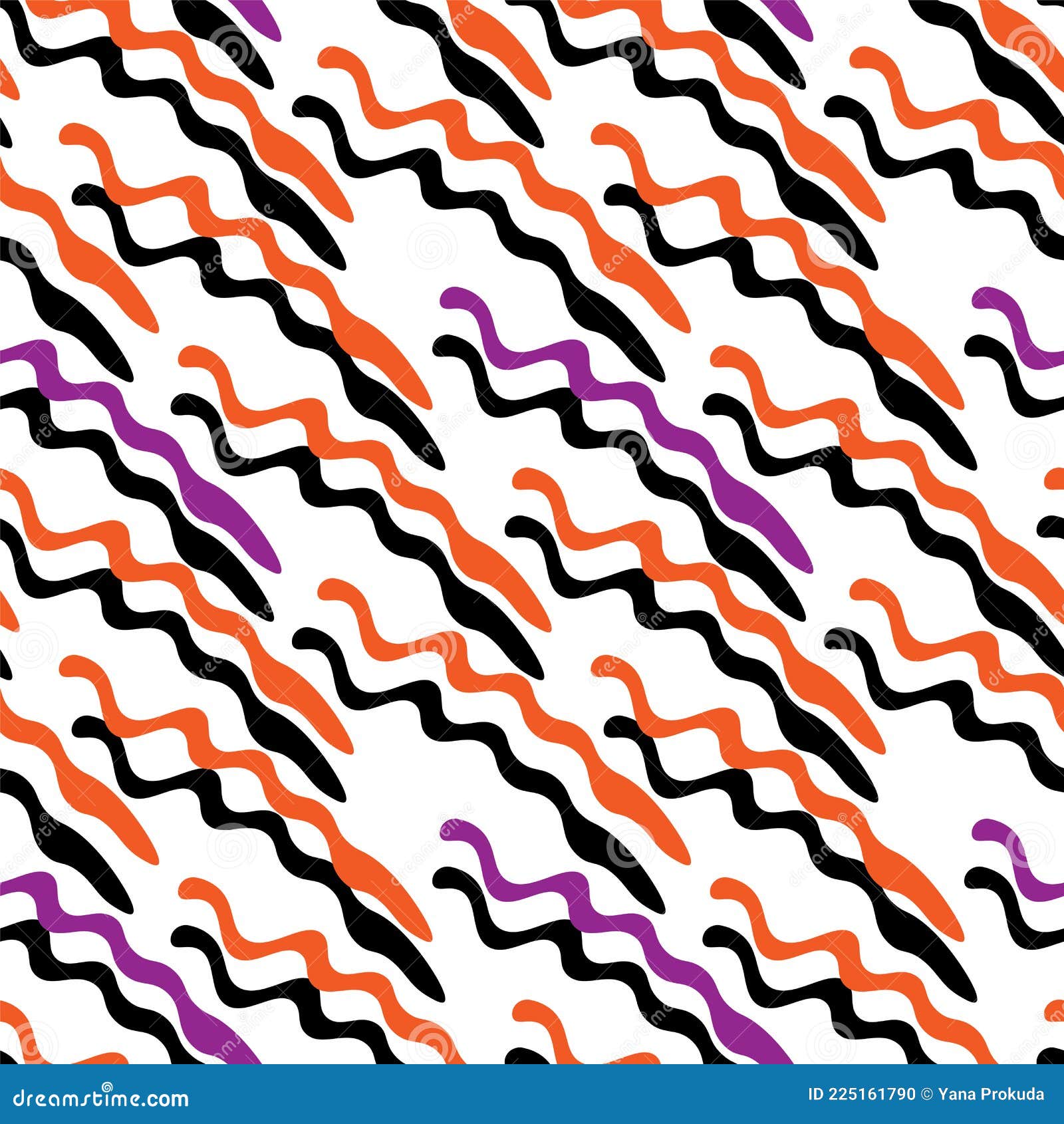 Abstract Seamless Pattern with Wave Repeat Shapes Stock Vector ...