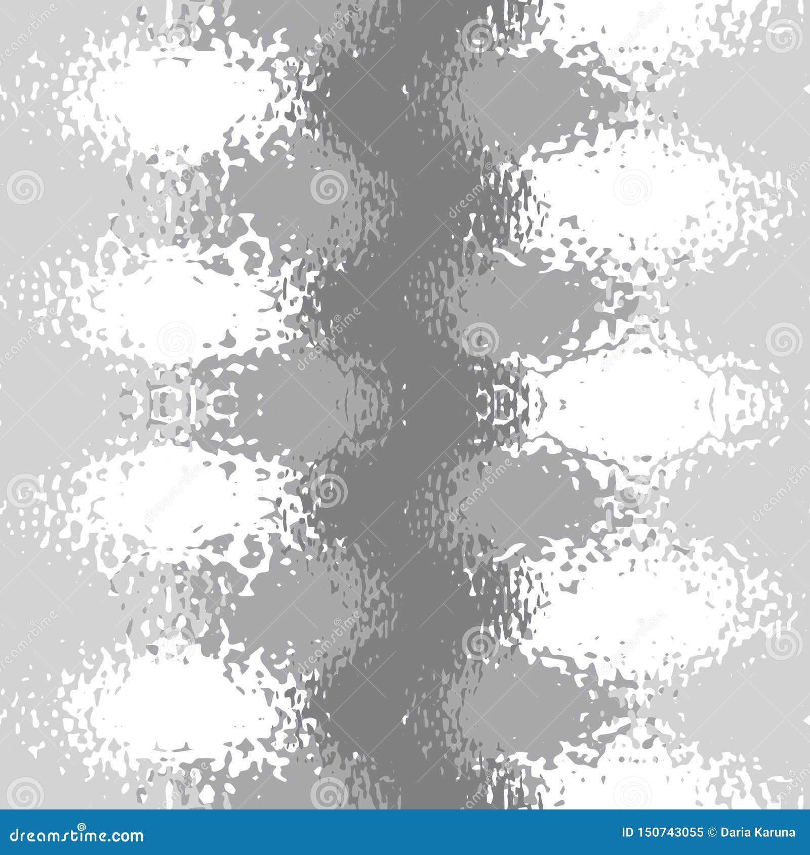 Abstract Seamless Pattern of Waves and Spots. Image in Grunge Style ...