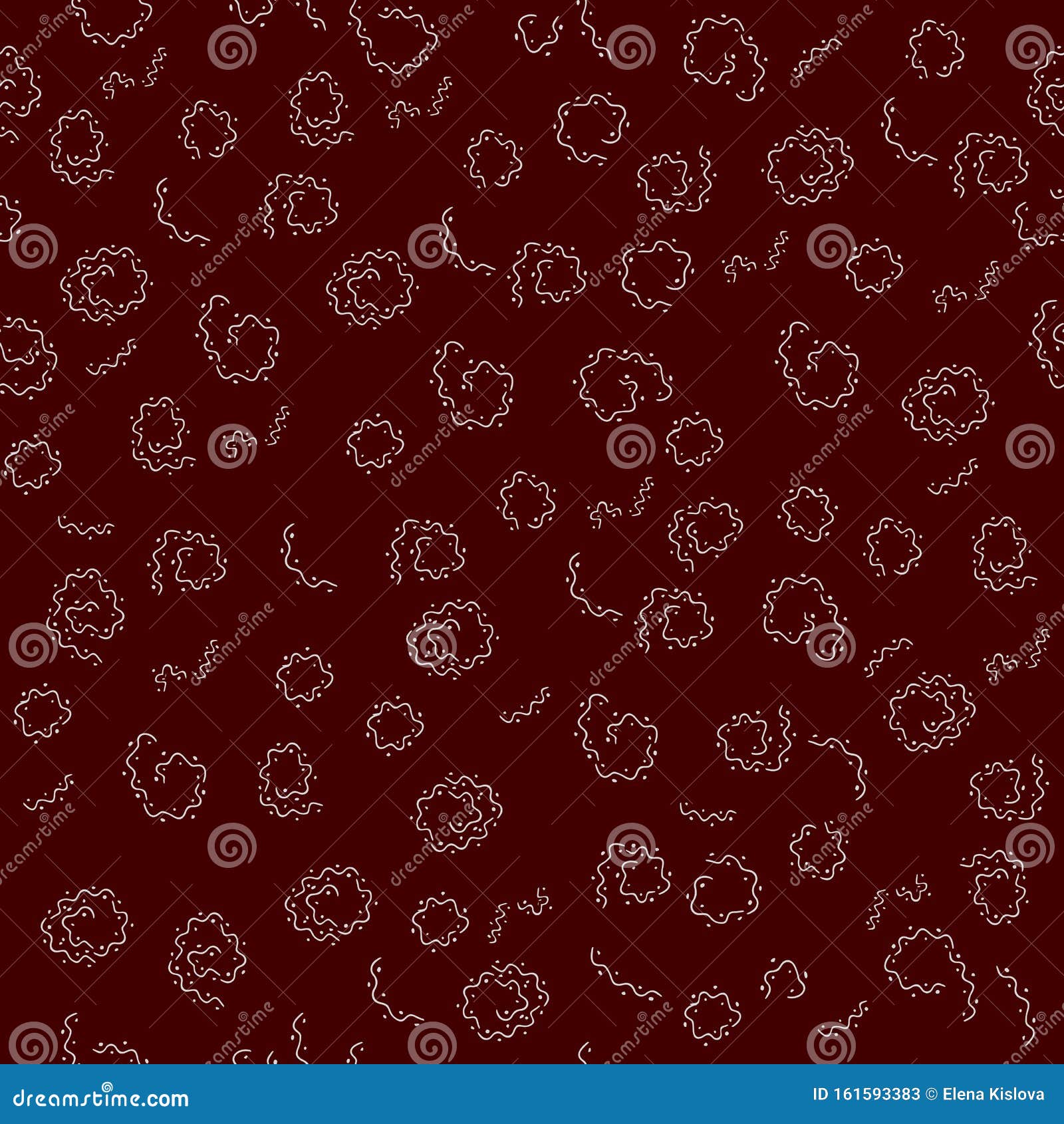 Abstract Seamless Pattern, Wavy Line and Dots. Vector Illustration ...