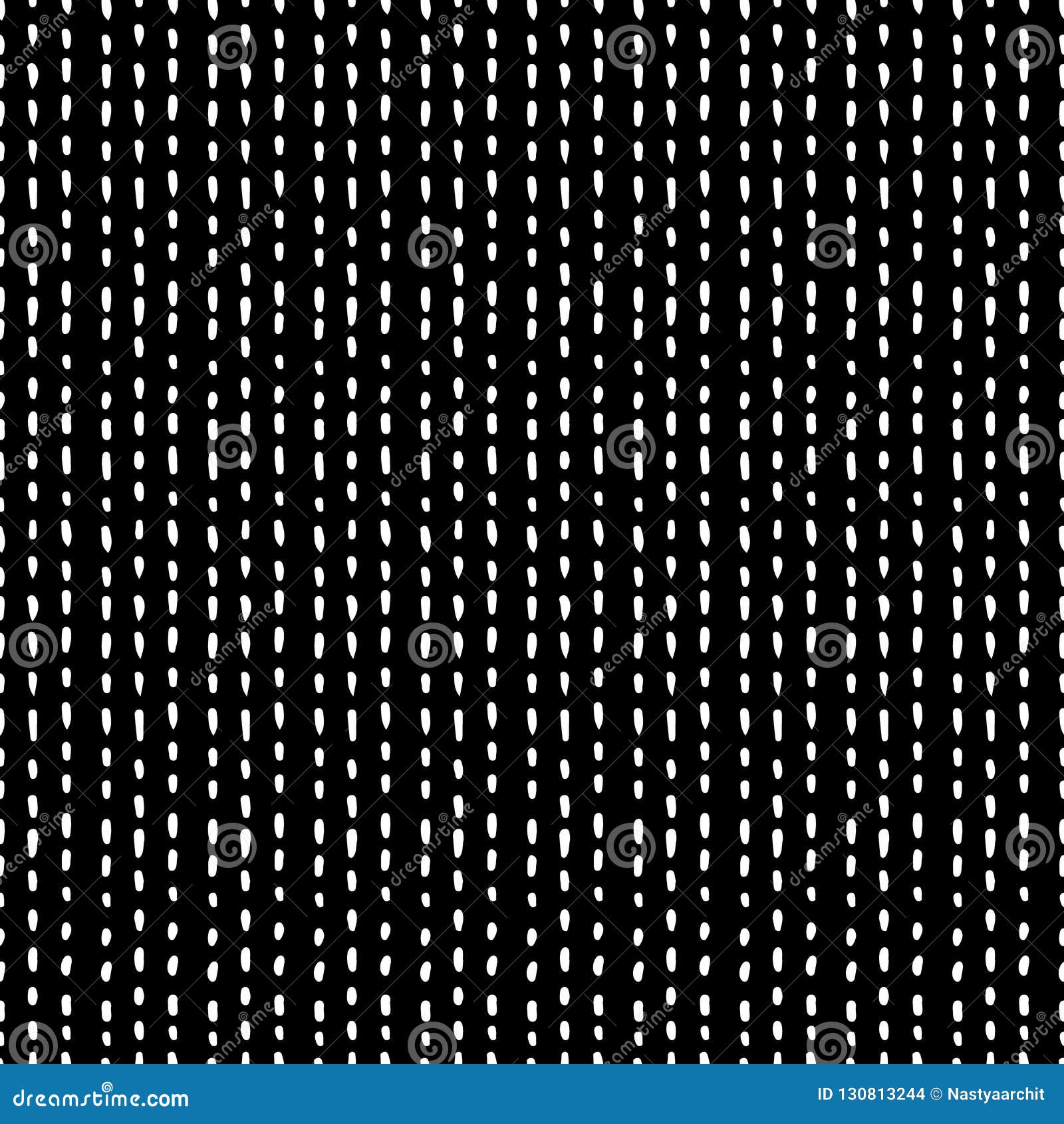 Abstract Seamless Pattern with White Dotted Lines on a Black Stock ...