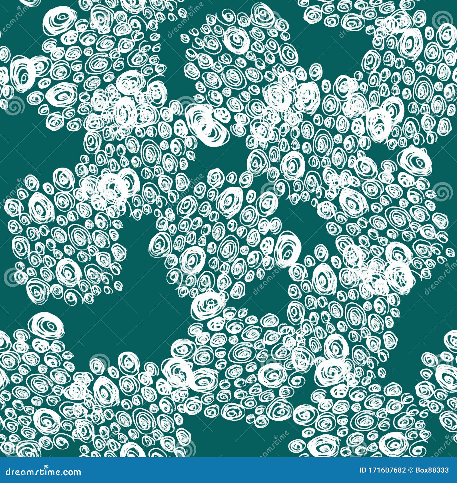 Abstract Seamless Pattern of White Swirling Lines. Stock Illustration ...