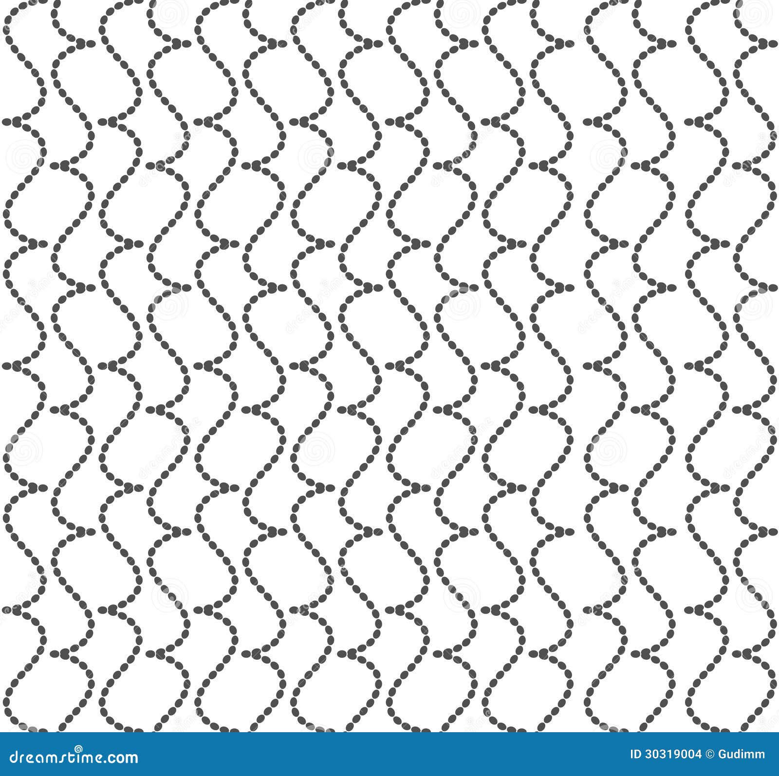Abstract Seamless Pattern of Winding Lines of Dots Stock Vector ...