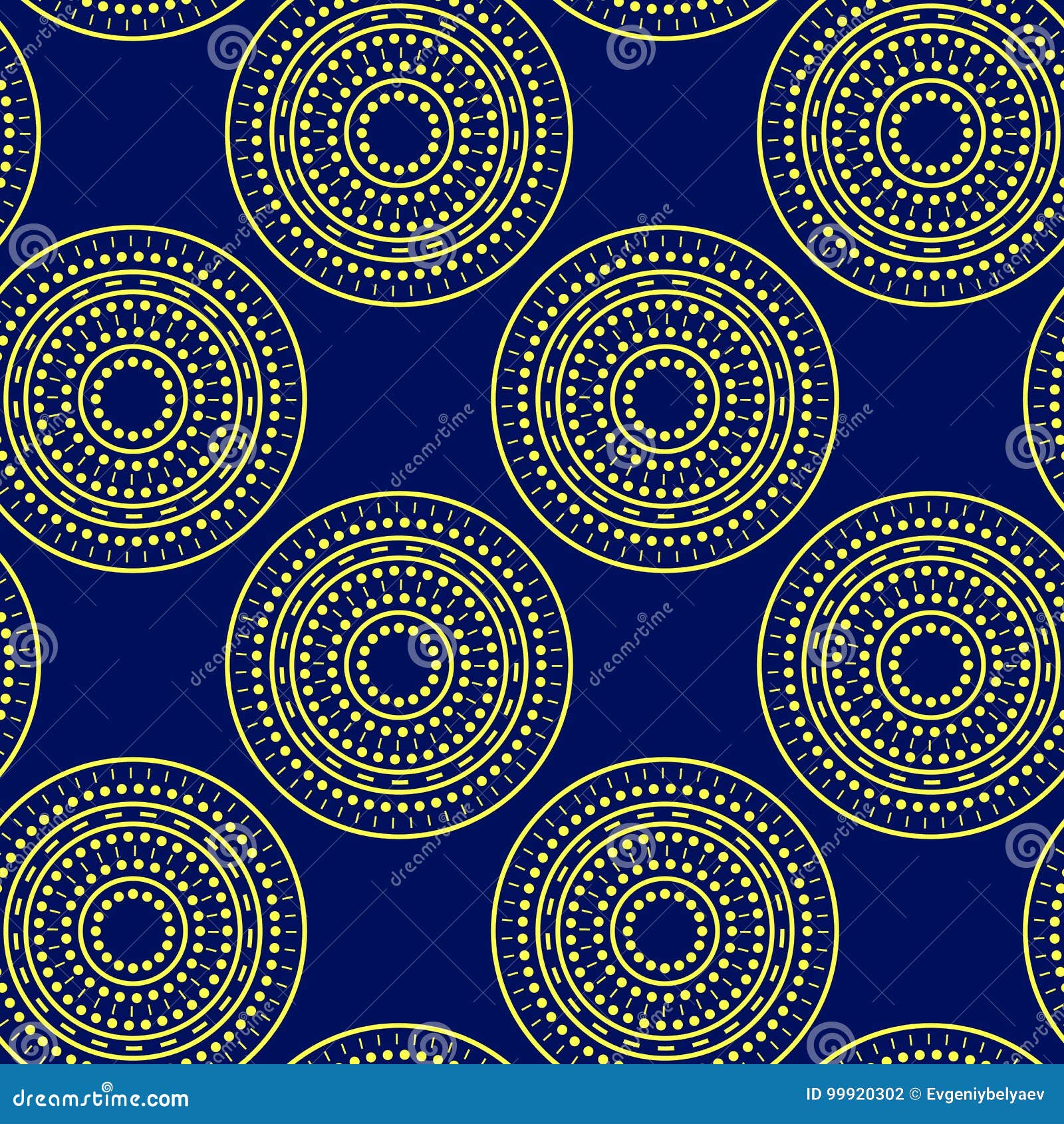 Seamless Abstract Background of Patterned Circles. Vector Illustration ...