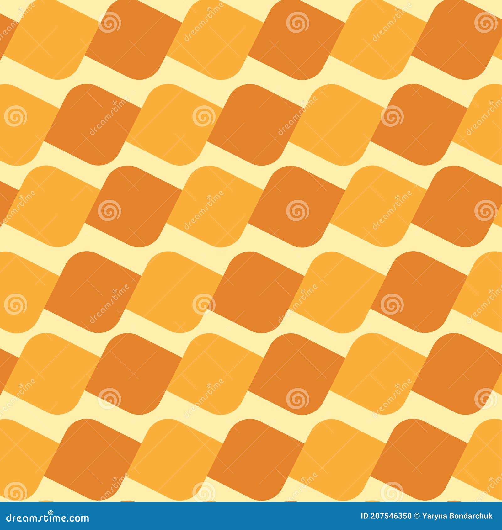 Abstract Seamless Pattern with Yellow Elements Stock Vector ...