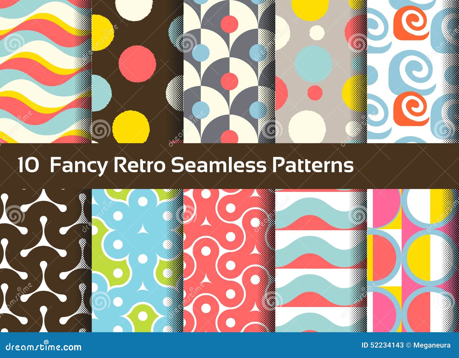 Abstract Seamless Patterns. Geometrical and Ornamental Motifs Stock ...