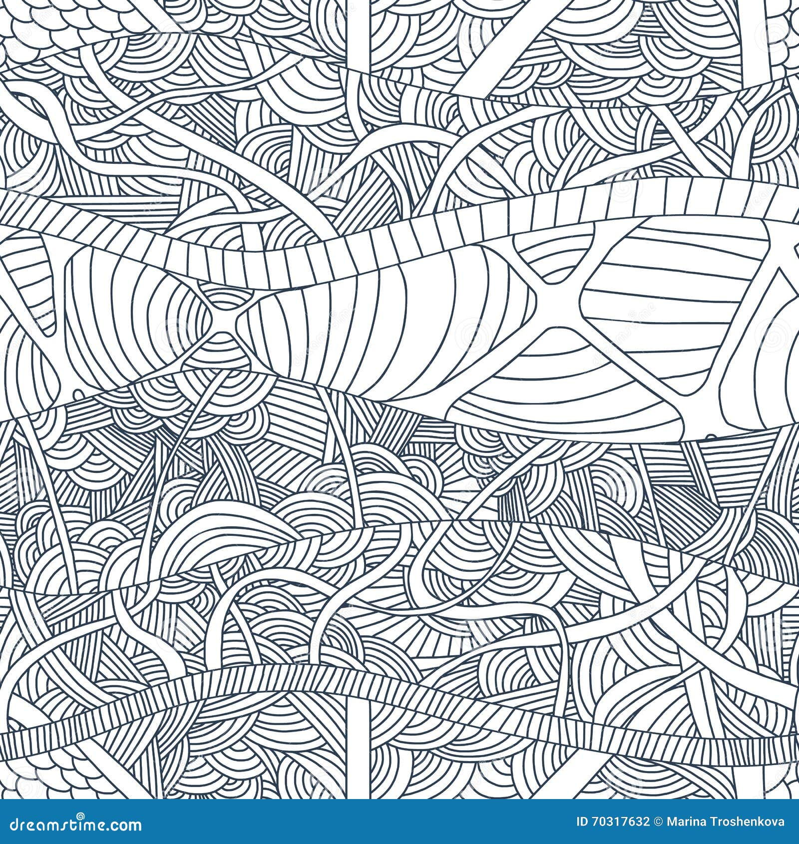Abstract Seamless Patterns with Hand-drawn Doodle Waves and Lines ...