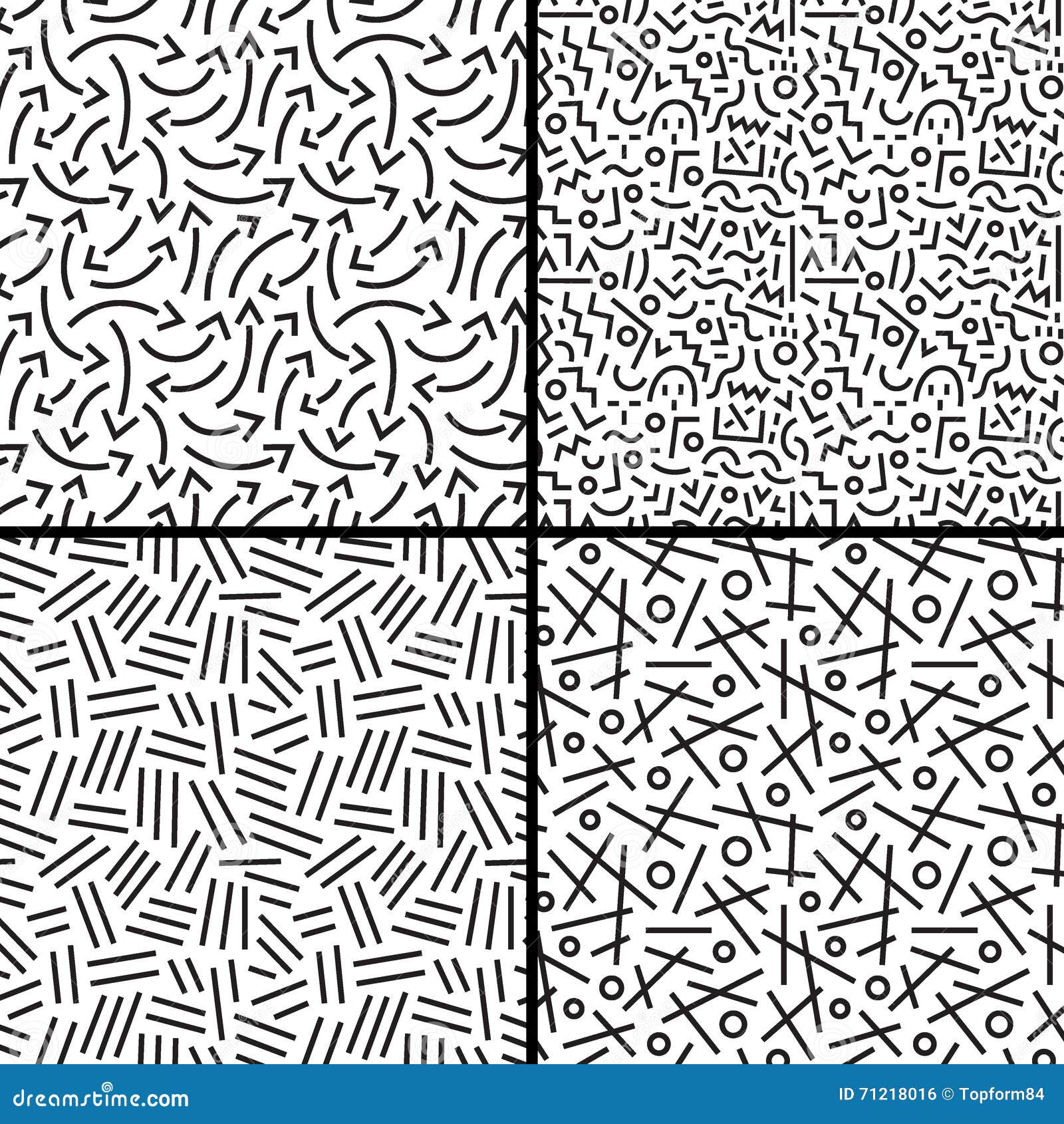 Abstract Seamless Patterns with Lines Stock Vector - Illustration of ...