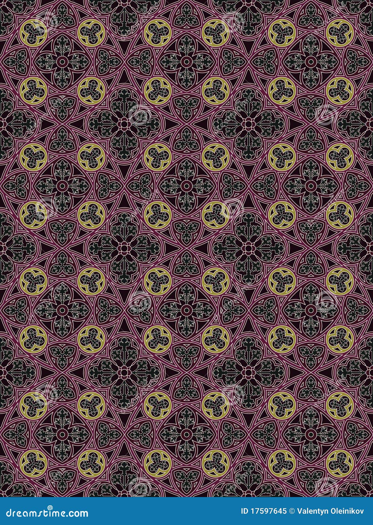 Abstract Seamless Persian Detailed Vector Pattern Stock Vector ...