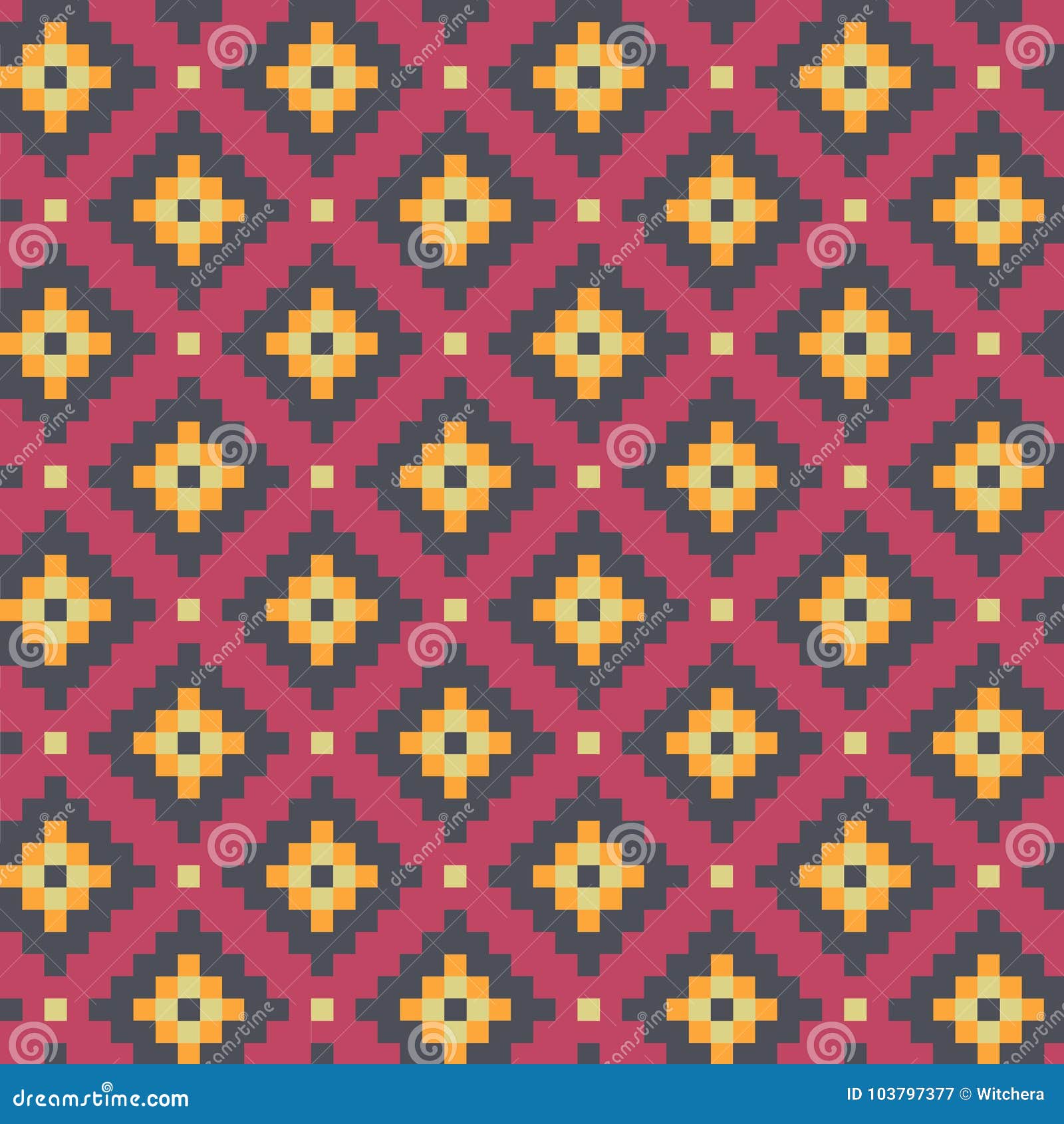 Abstract Seamless Pixel Pattern Stock Vector - Illustration of backdrop ...