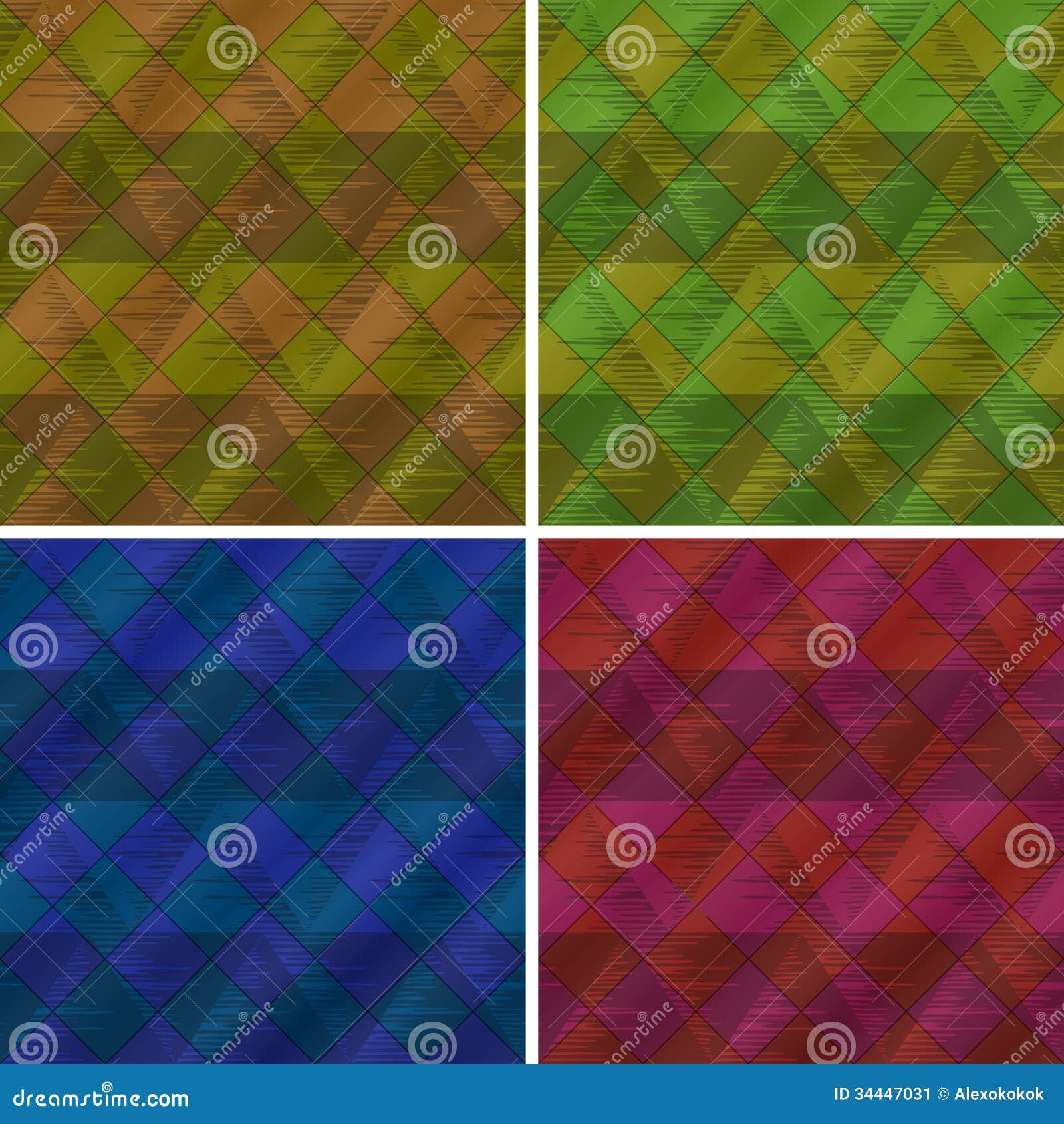 Abstract Seamless Plaid, Set Stock Vector - Illustration of eps10 ...