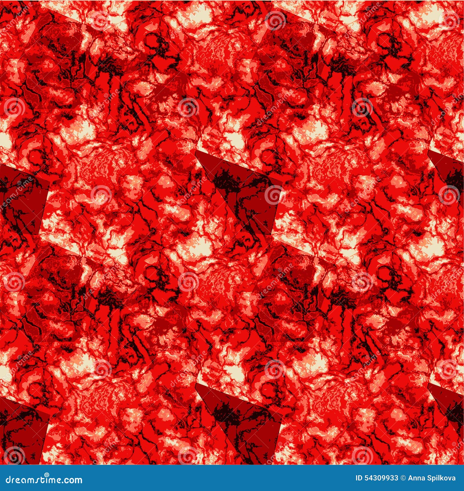 Abstract Seamless Red and Black Marble Pattern with Veins Stock ...