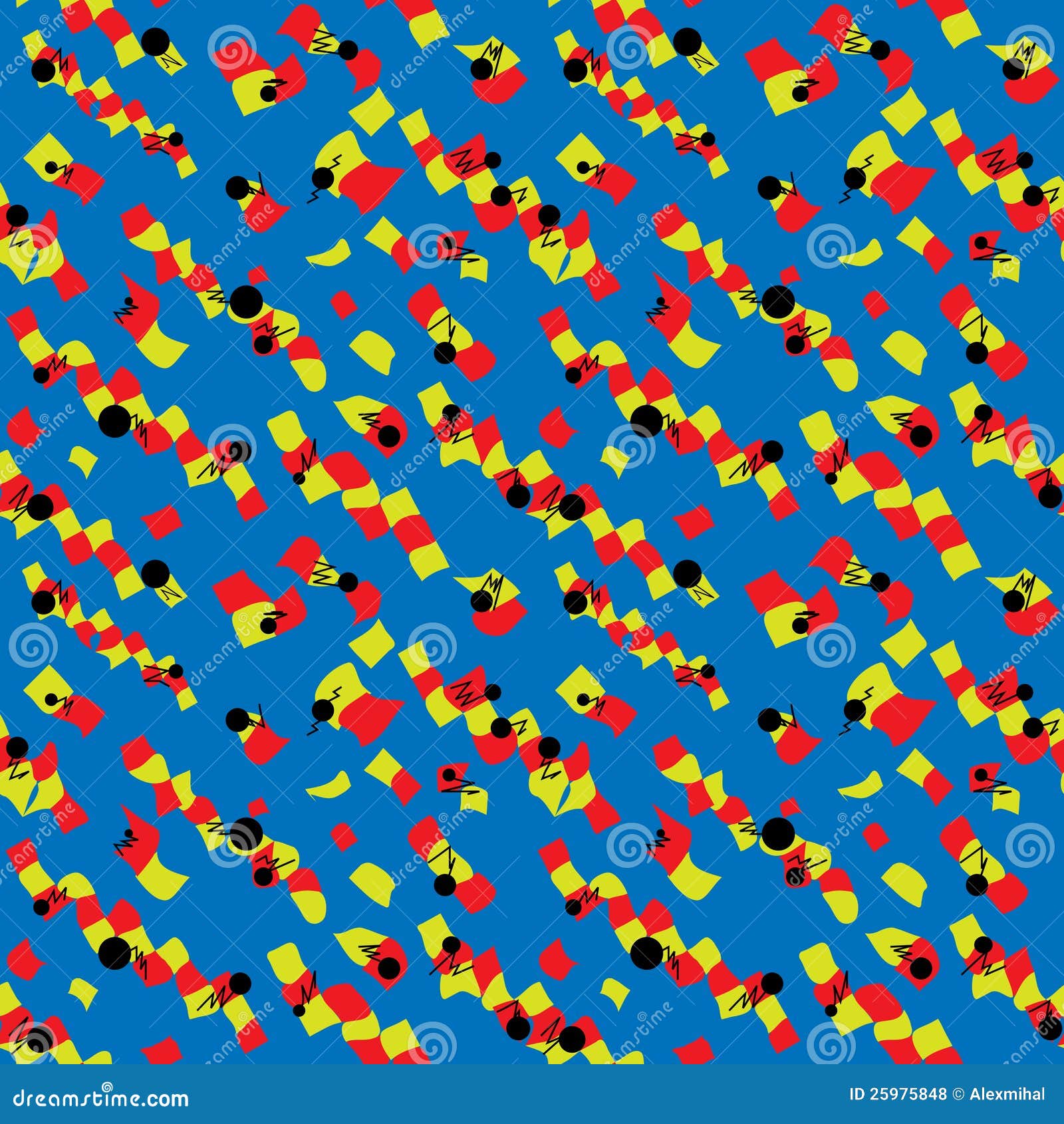 Abstract Seamless Red and White Flags Stock Vector - Illustration of ...