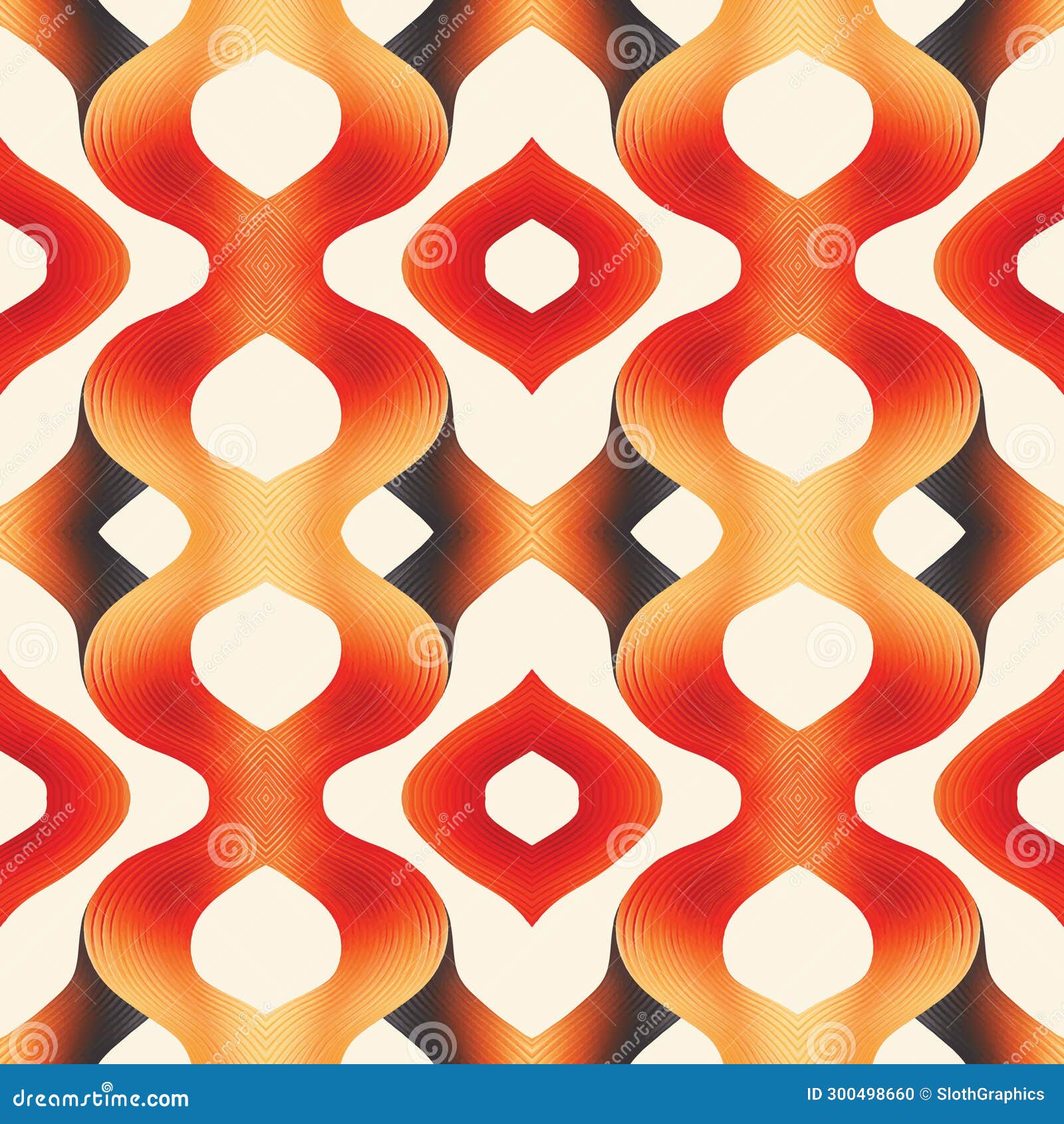 Figure 8 Repeating Seamless Pattern in Orange and Yellow Stock Vector ...